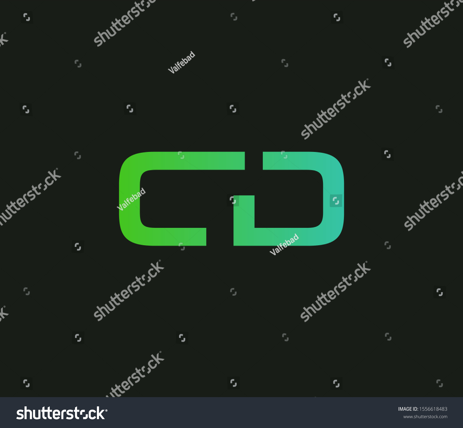 Cd Lettering Monogram Logo Icon Stock Vector (Royalty Free) 1556618483 ...