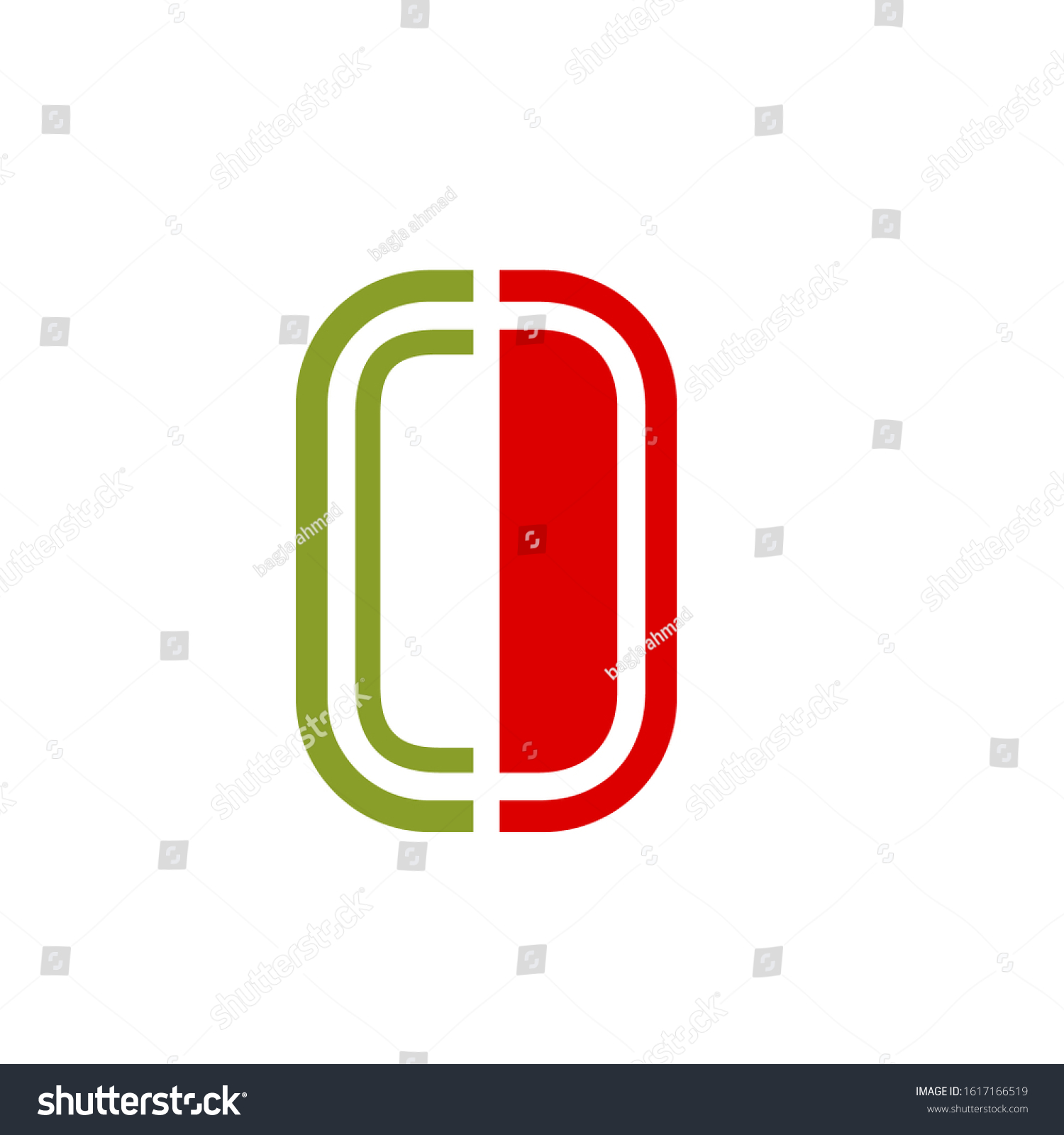Cd Logo Design Simple Modern Template Stock Vector (Royalty Free ...