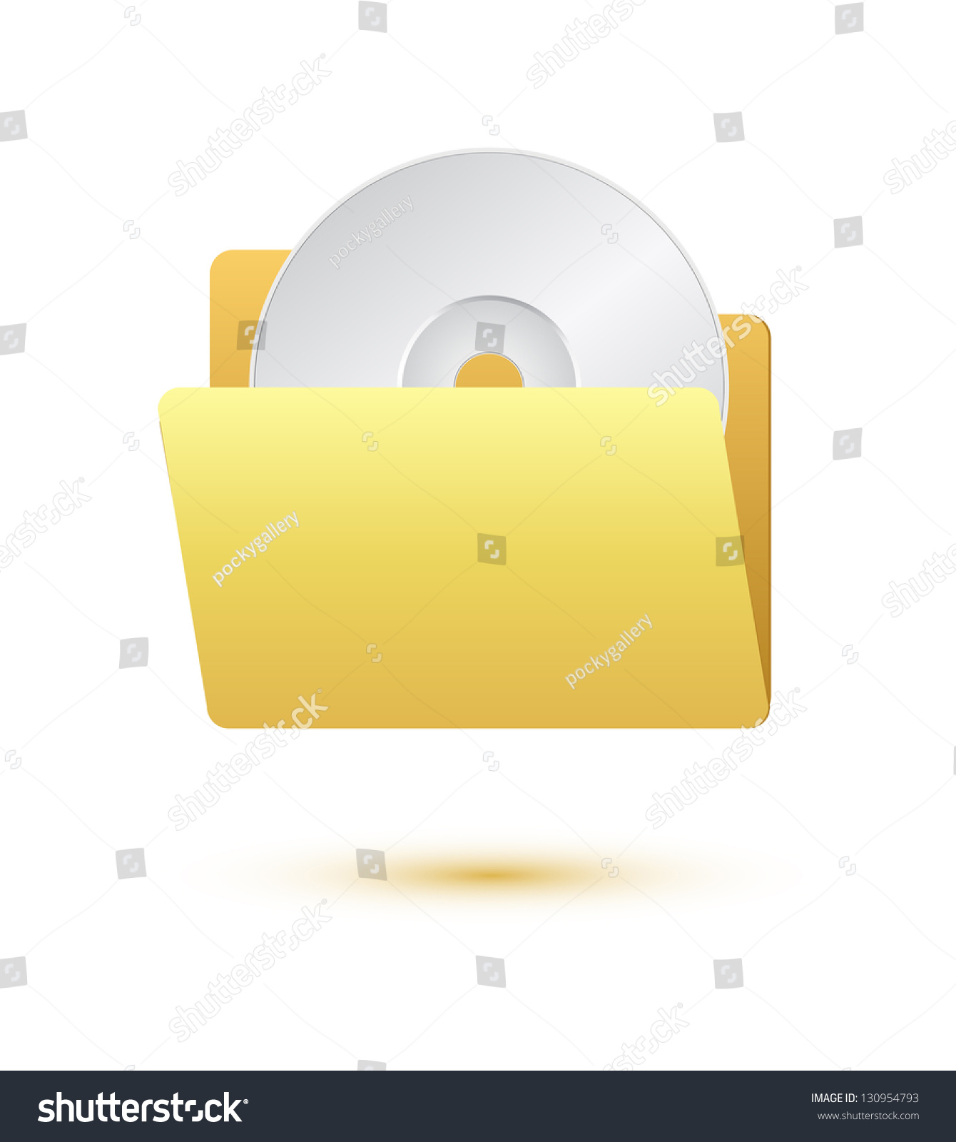 Cd Dvd Folder Icon: vector de stock (libre de regalías) 130954793 ...