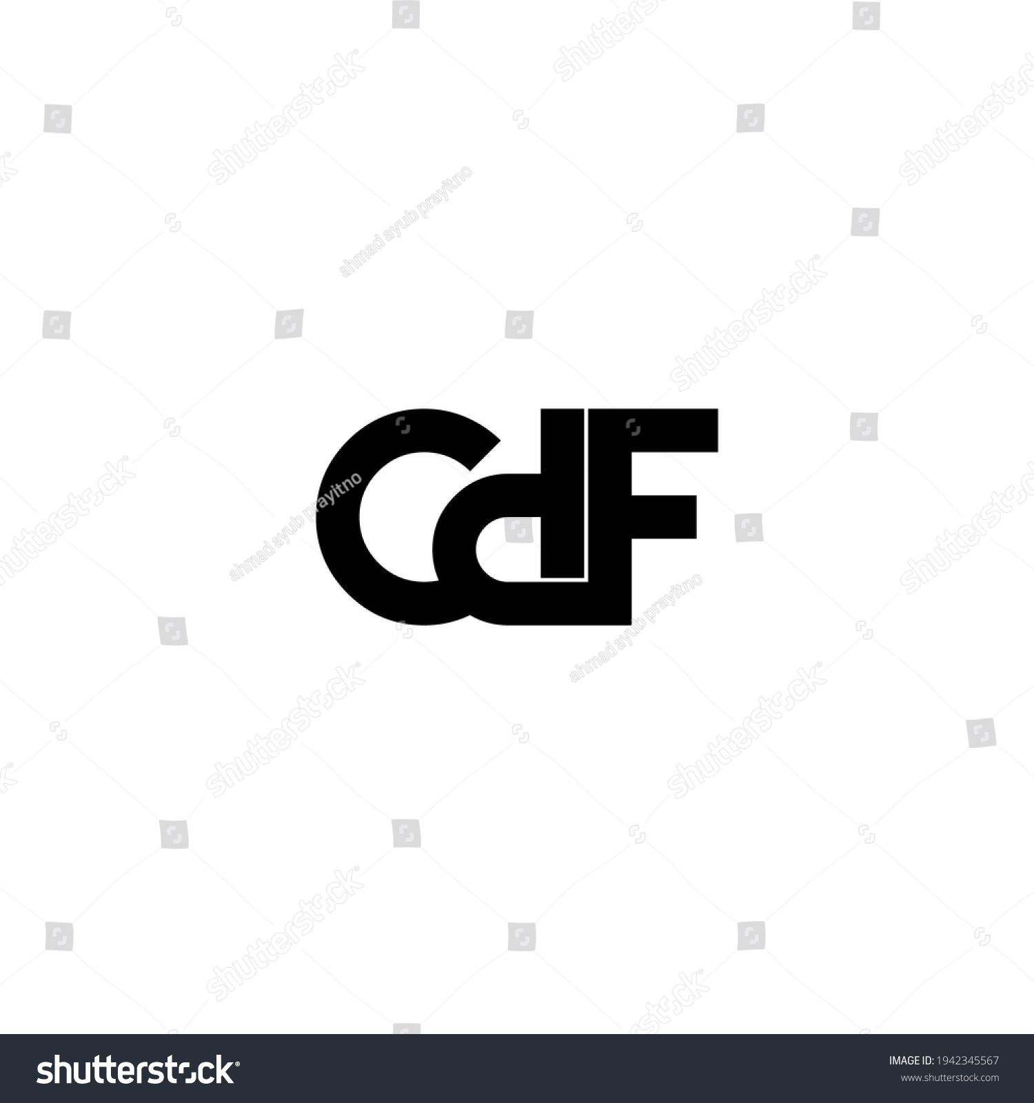 Cdf Letter Original Monogram Logo Design Stock Vector (Royalty Free ...