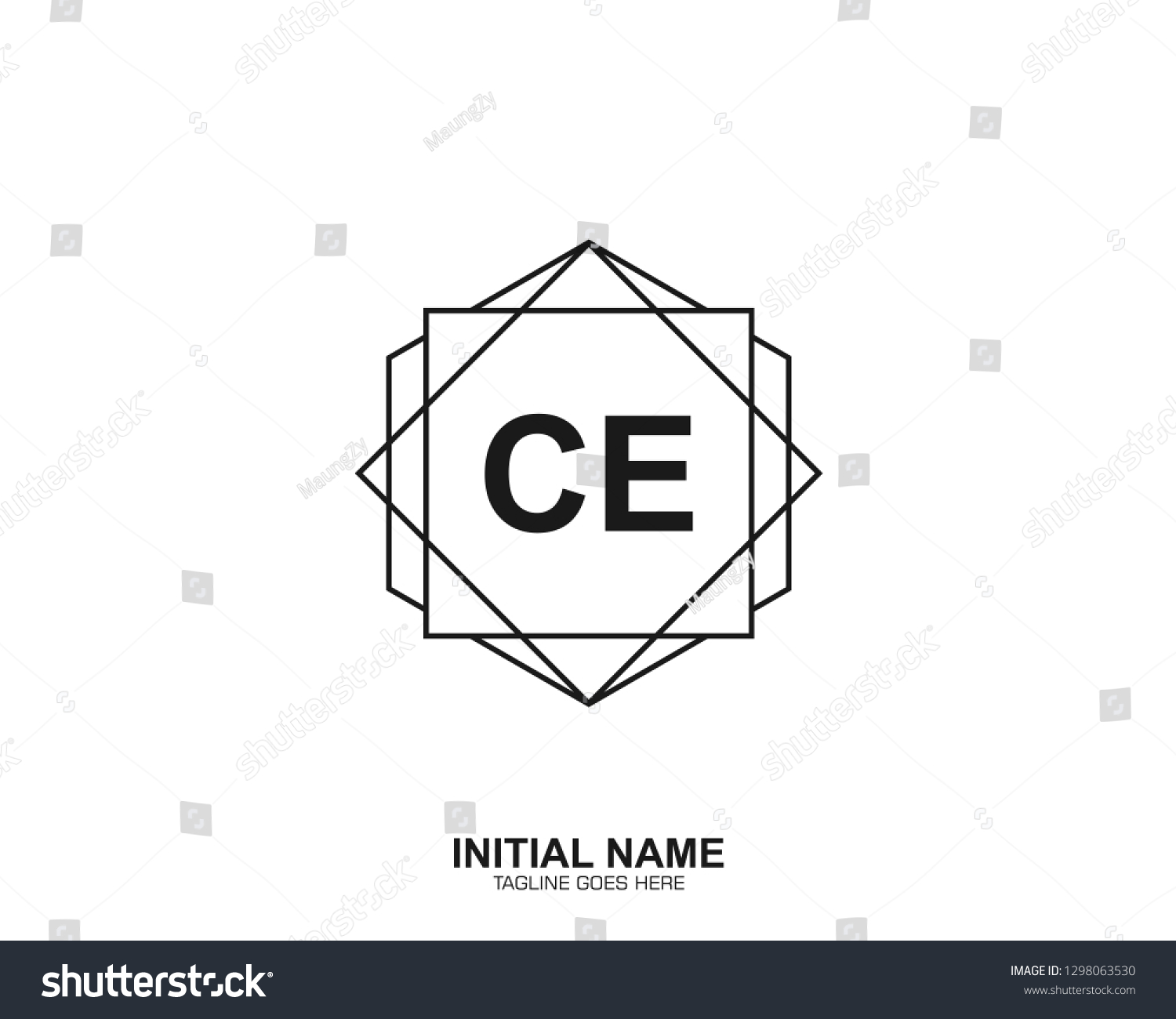 Ce C E Initial Logo Letter Stock Vector (Royalty Free) 1298063530 ...
