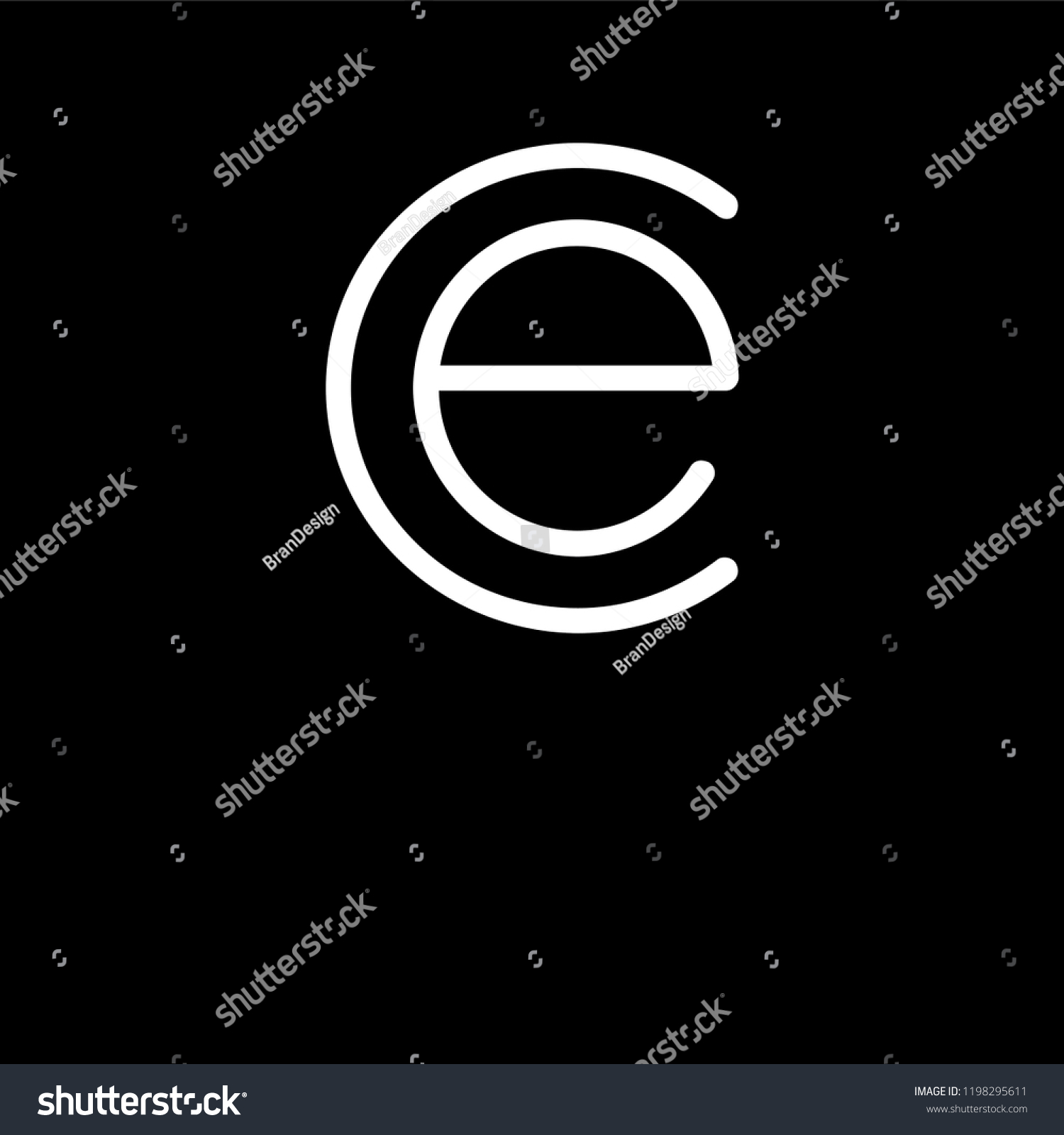 Ce Initial Letter Line Logo Vector Stock Vector (Royalty Free ...