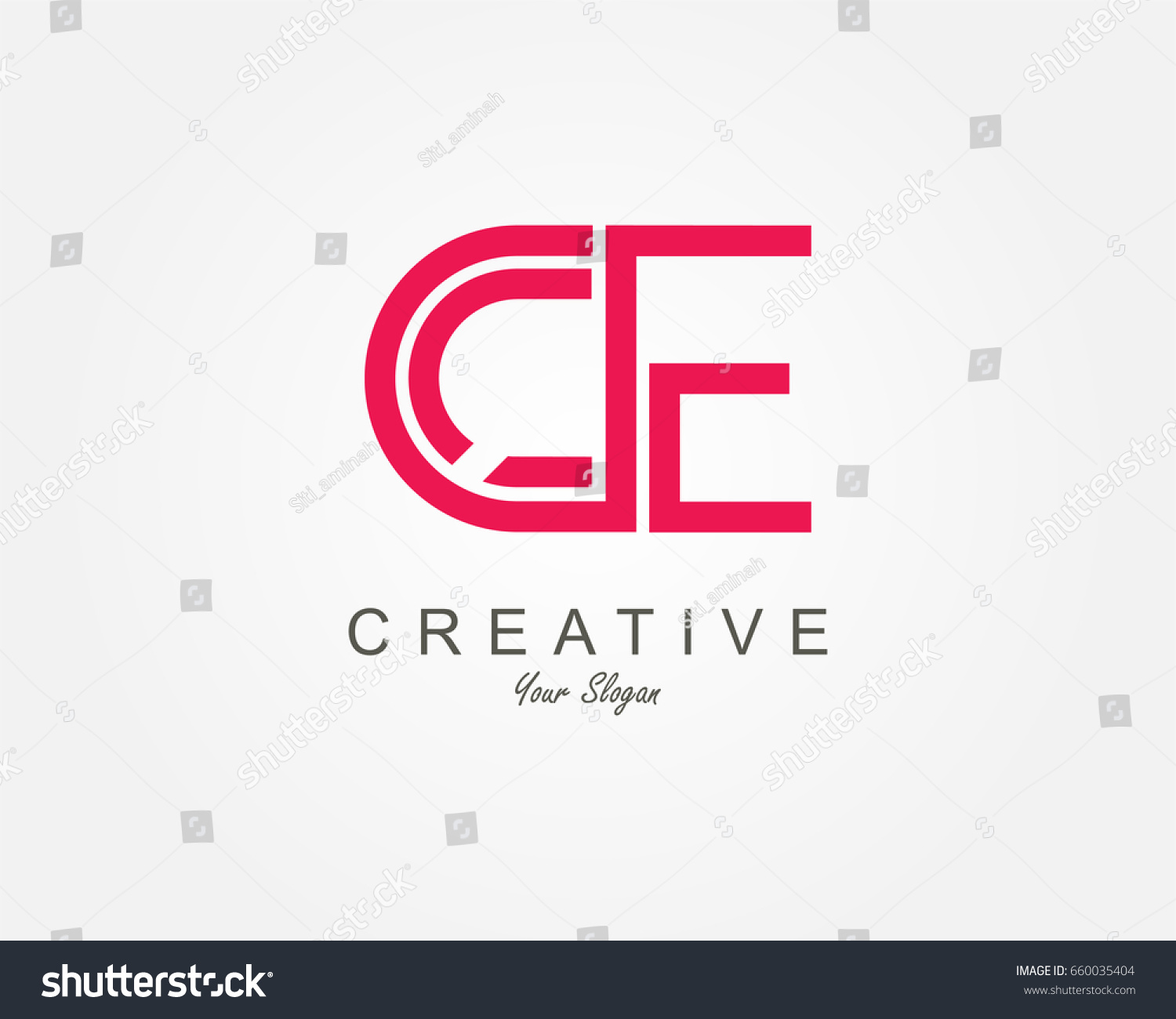 Ce Letter Logo Design Template Element Stock Vector (Royalty Free ...