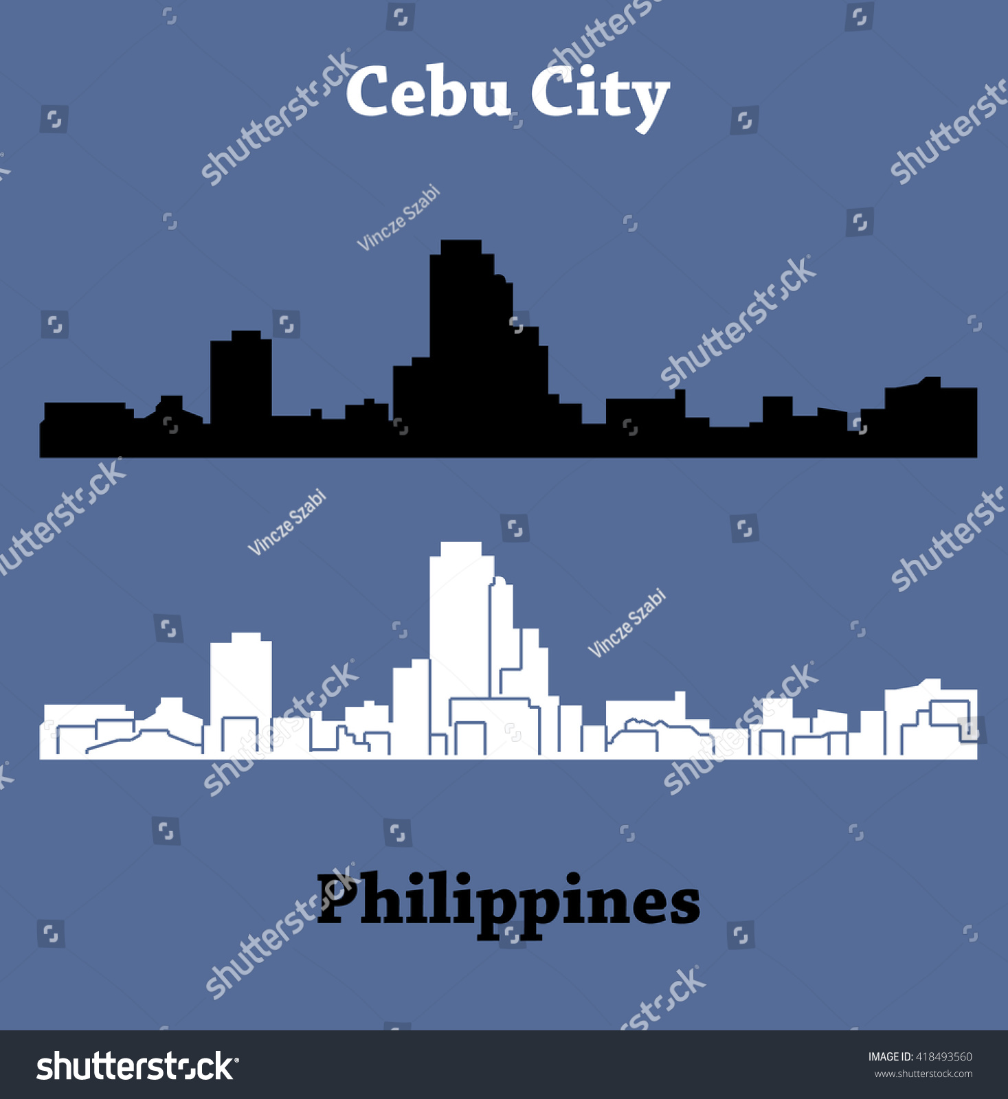 Cebu City Philippines Stock Vector (Royalty Free) 418493560 | Shutterstock