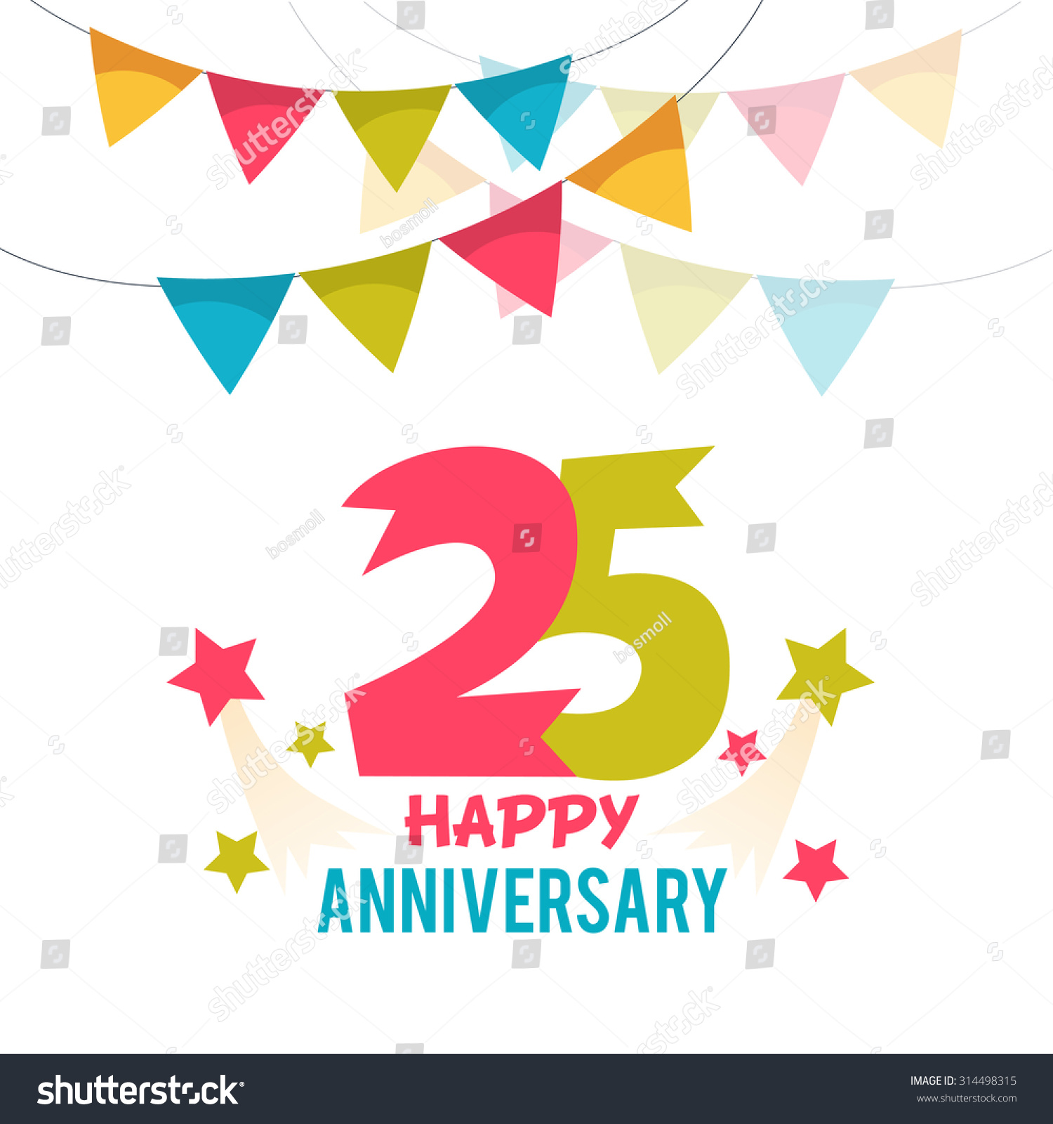 Celebrating 25 Years Anniversary Stock Vector Illustration 314498315 ... Celebrating 25 Years Anniversary Stock Vector Illustration 314498315 ...