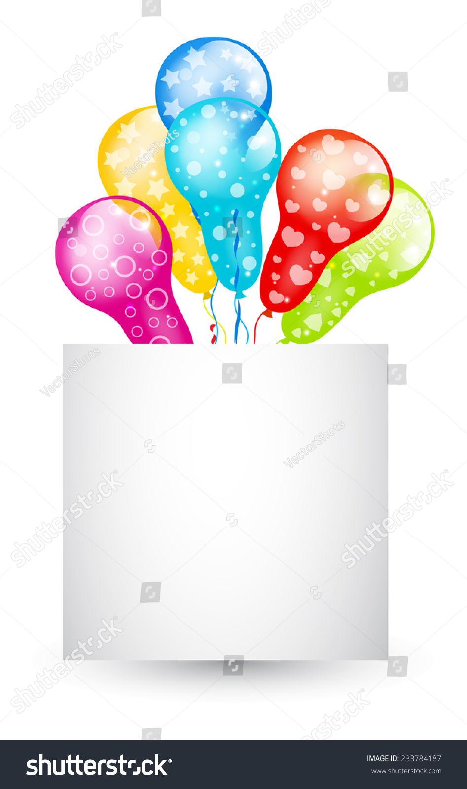 Celebration Balloons Banner Stock Vector (Royalty Free) 233784187