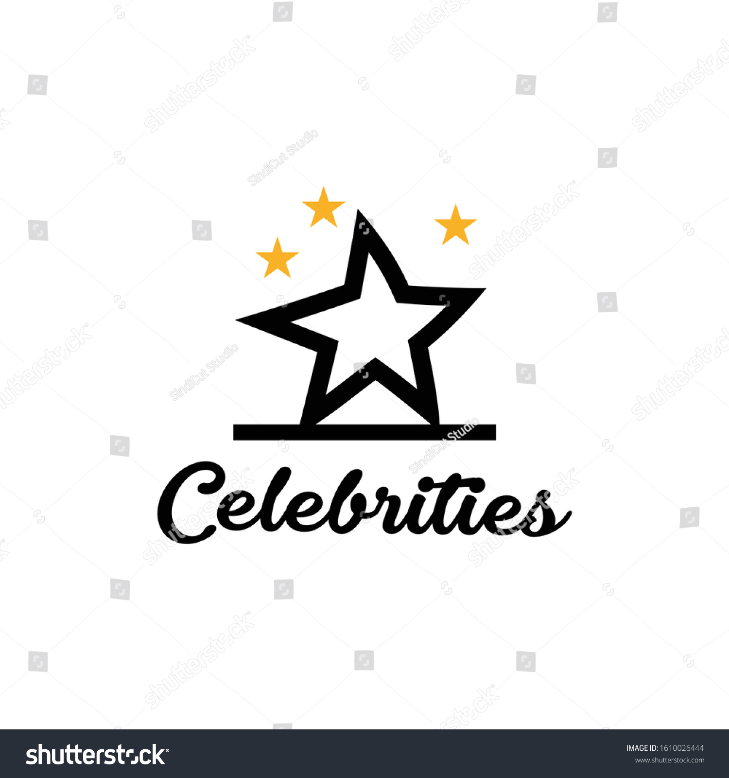 Celebrities Logo Star Vector Logo Stock Vector (Royalty Free) 1610026444