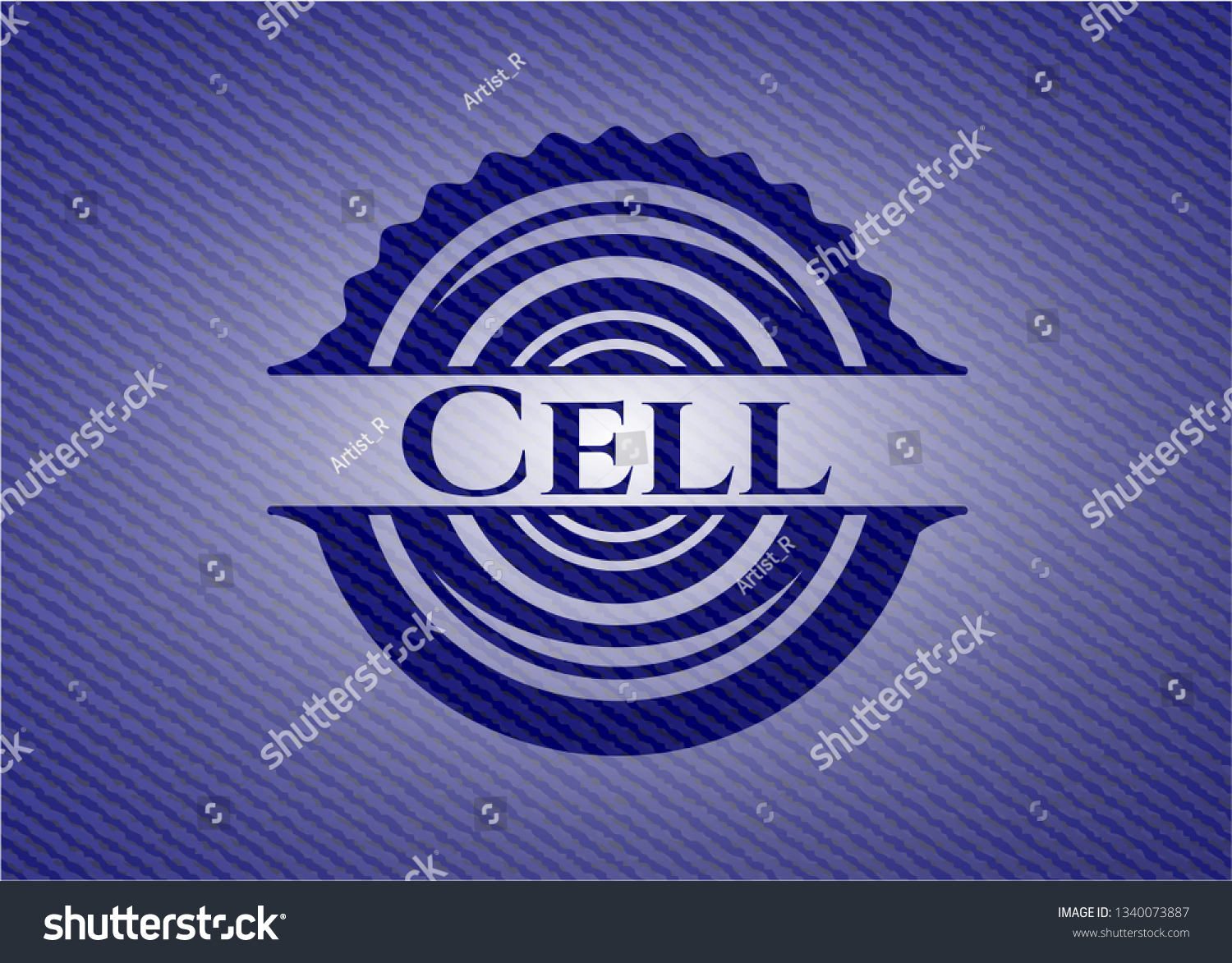 Cell Emblem Jean Texture Stock Vector (Royalty Free) 1340073887 ...