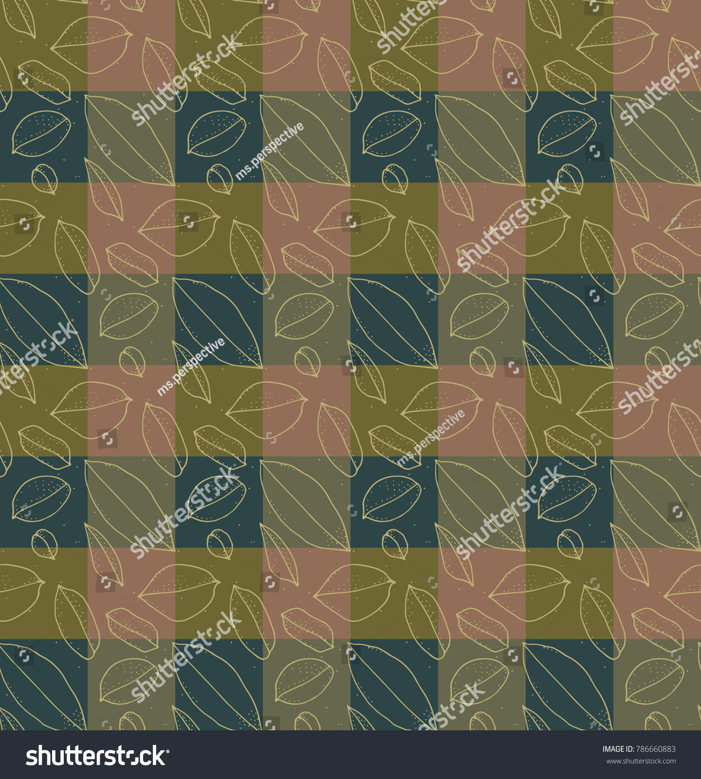 Cell Pattern Leaves Little Stock Vector (Royalty Free) 786660883 ...