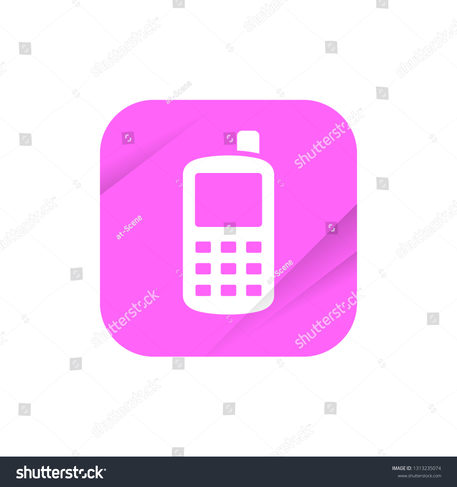 Cell Phone App Icon Stock Vector (Royalty Free) 1313235074 | Shutterstock