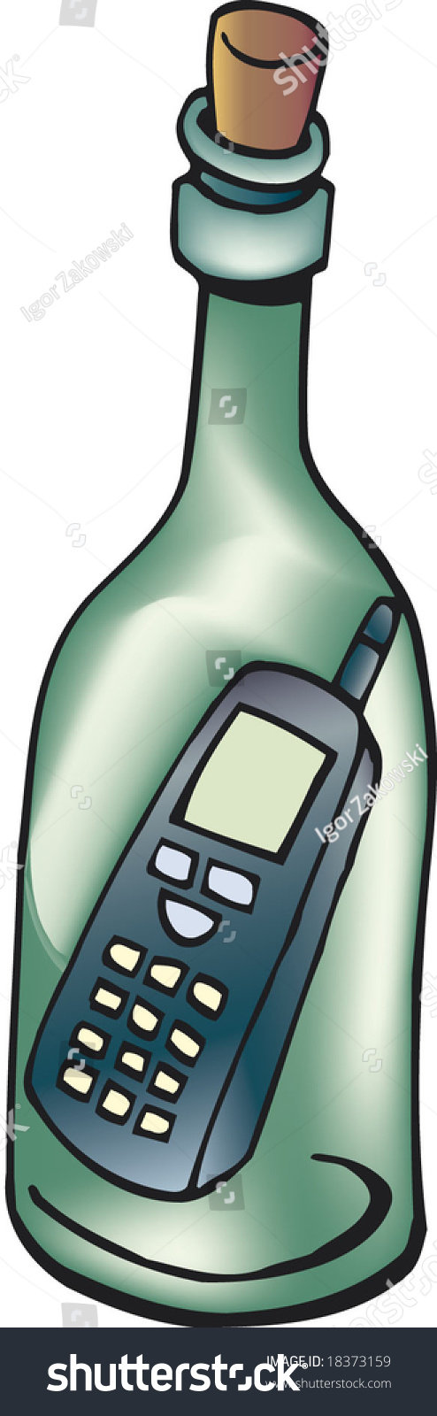 Cell Phone Bottle Stock Vector (Royalty Free) 18373159 | Shutterstock