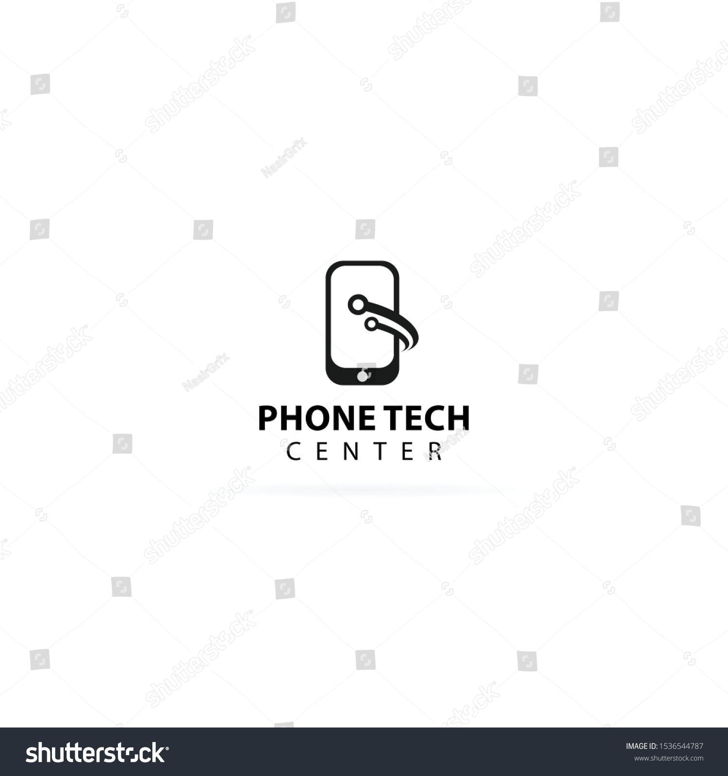 Cell Phone Technology Logo Icon Stock Vector (Royalty Free) 1536544787