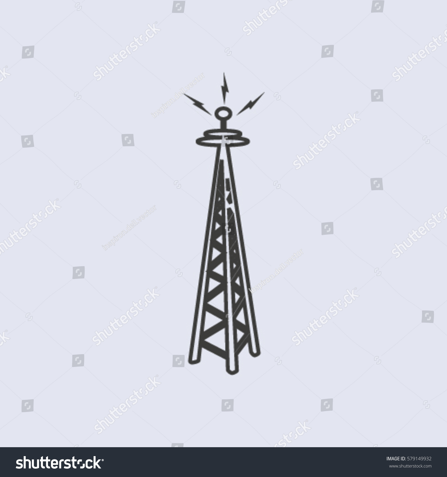 Cell Phone Tower Vector Icon Stock Vector (Royalty Free) 579149932 ...