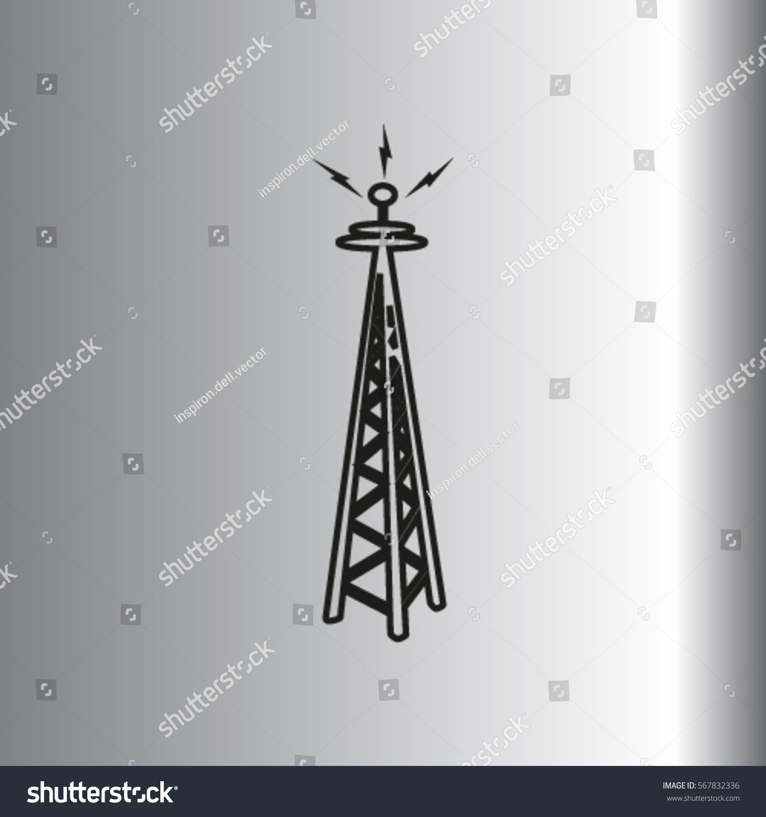 Cell Phone Tower Vector Icon On Stock Vector (Royalty Free) 567832336 ...