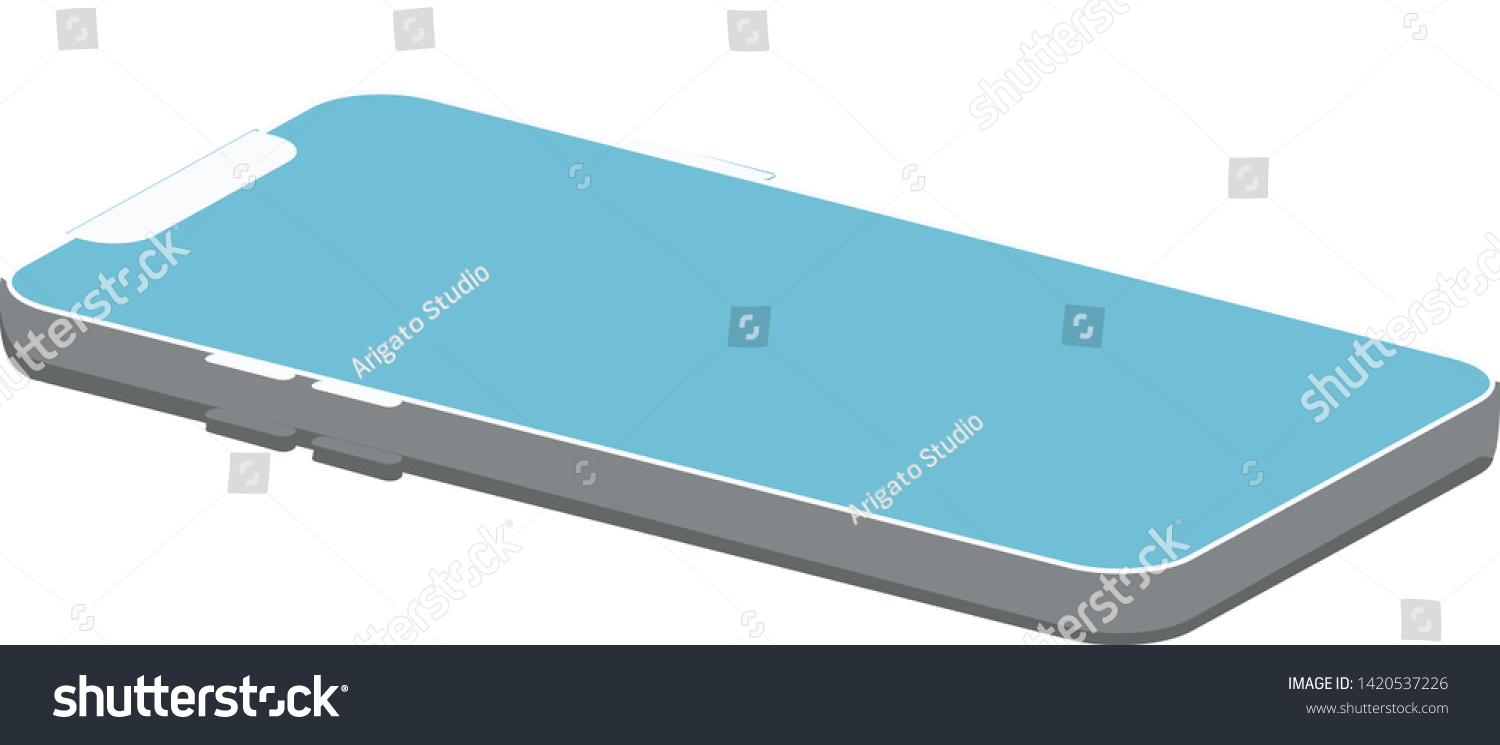 Cellphone Perspective Isolated Vector Illustration Stock Vector ...
