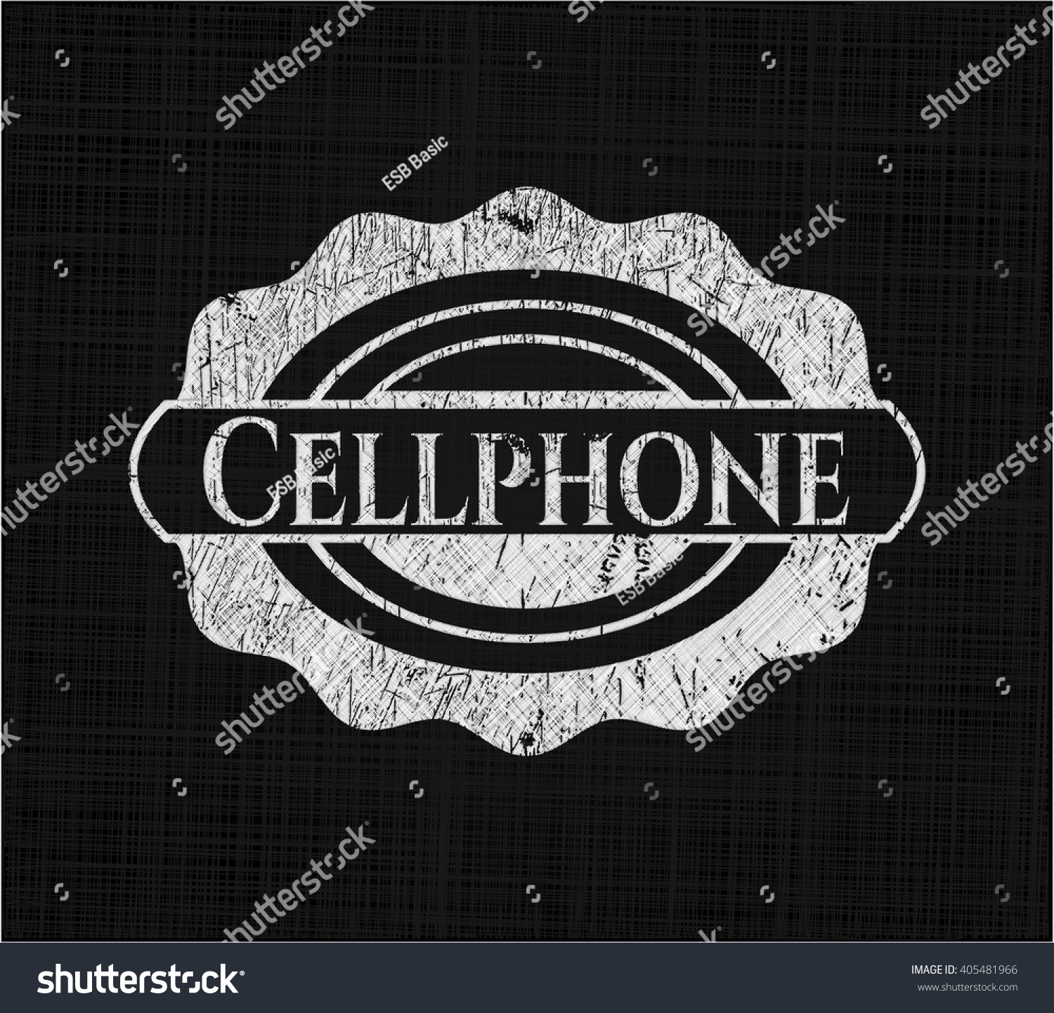 Cellphone Written Chalkboard Texture Stock Vector (Royalty Free) 405481966