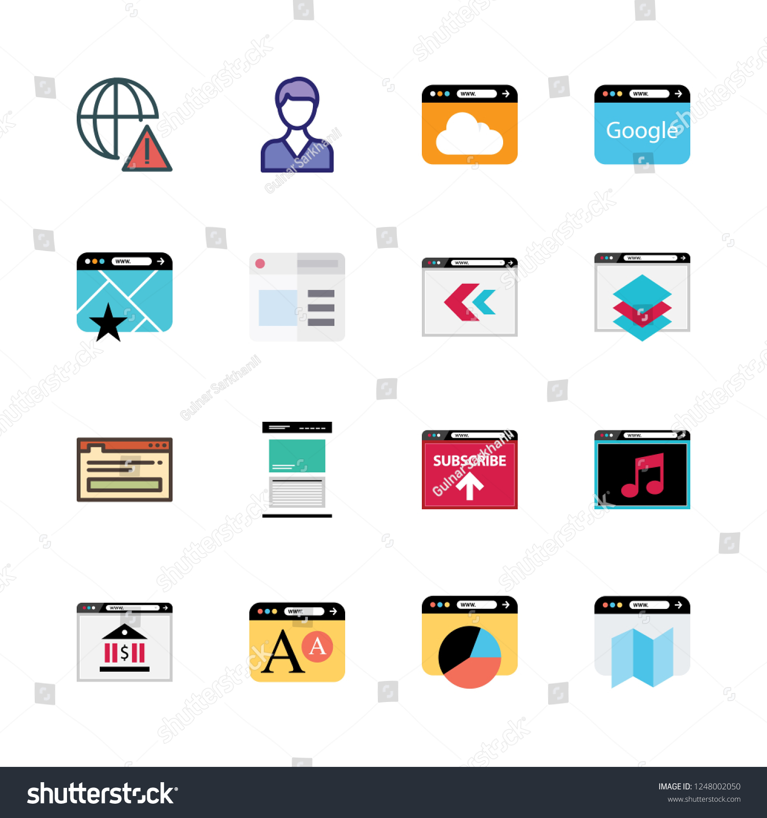 Cellular Icon Set Vector Set About Stock Vector (Royalty Free) 1248002050