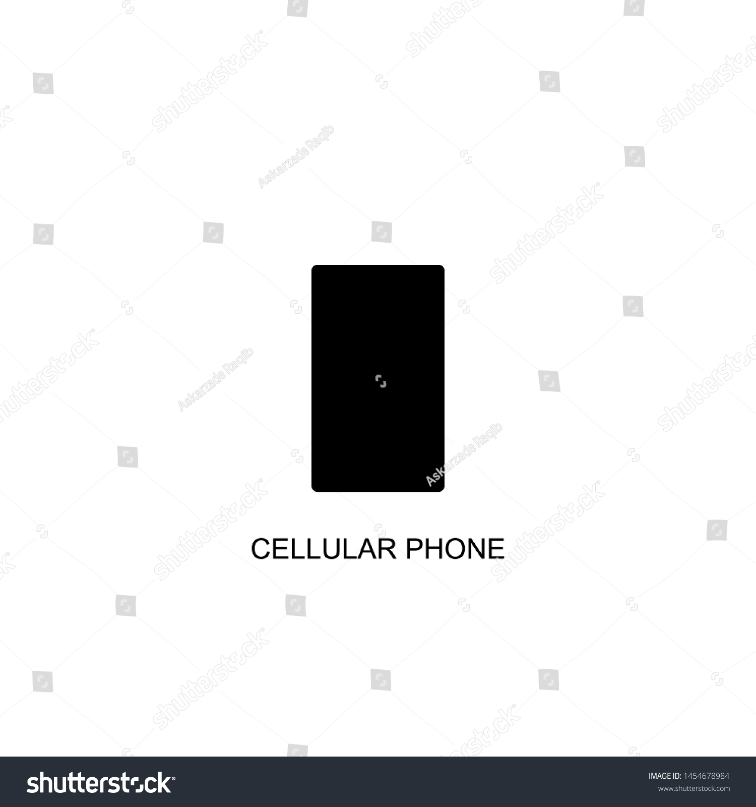 Cellular Phone Icon Vector Black Design Stock Vector (Royalty Free ...