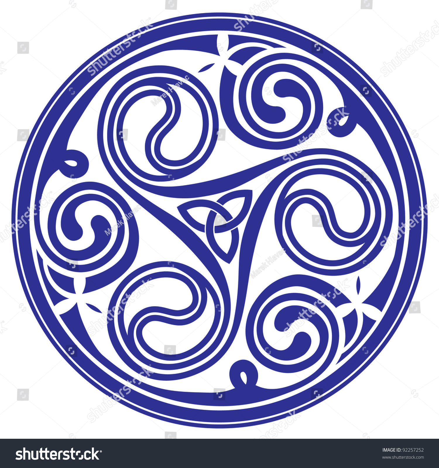 Celtic Circle Ornament Stock Vector (Royalty Free) 92257252