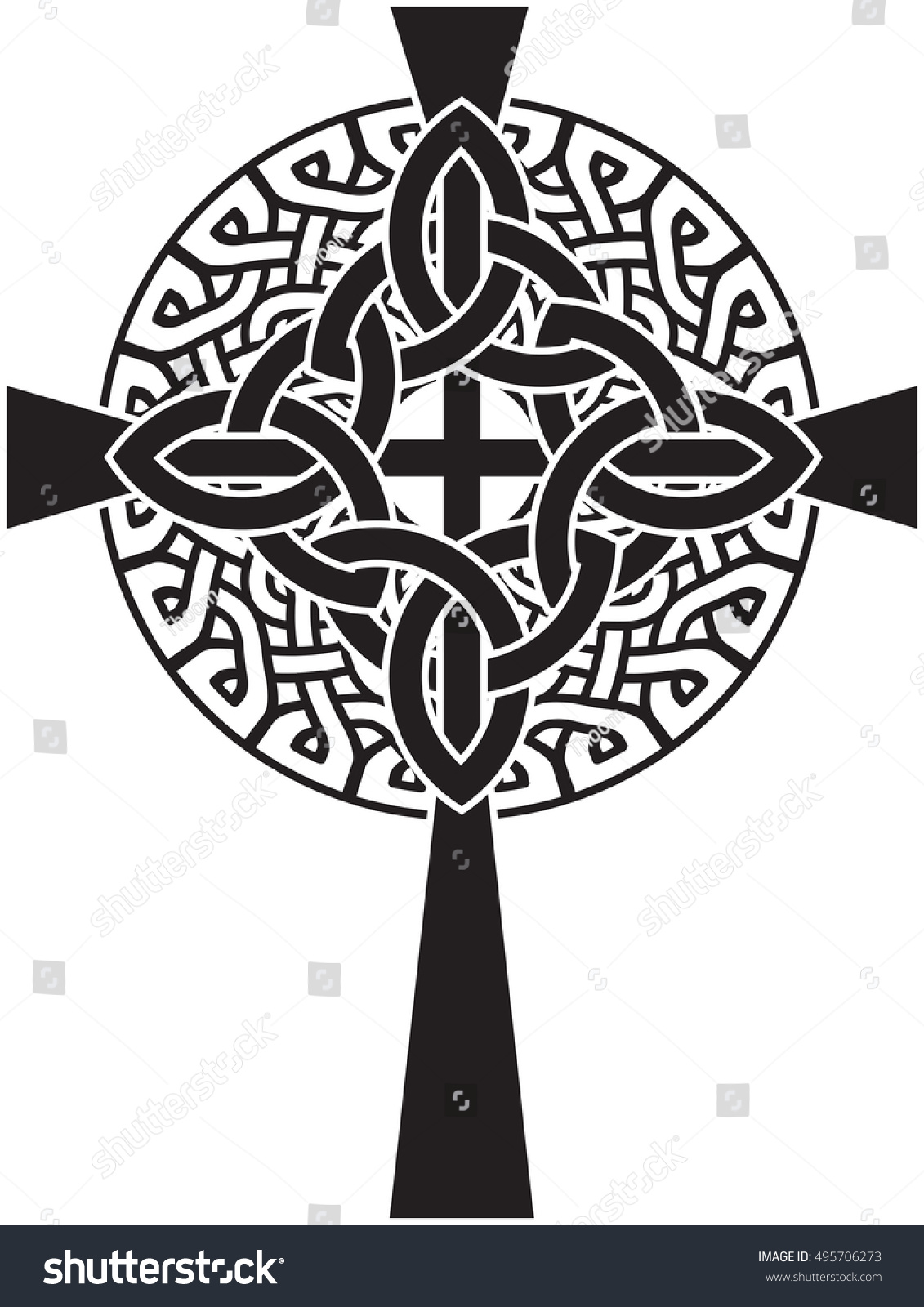 Celtic Cross Color Vector Illustration Stock Vector (Royalty Free ...