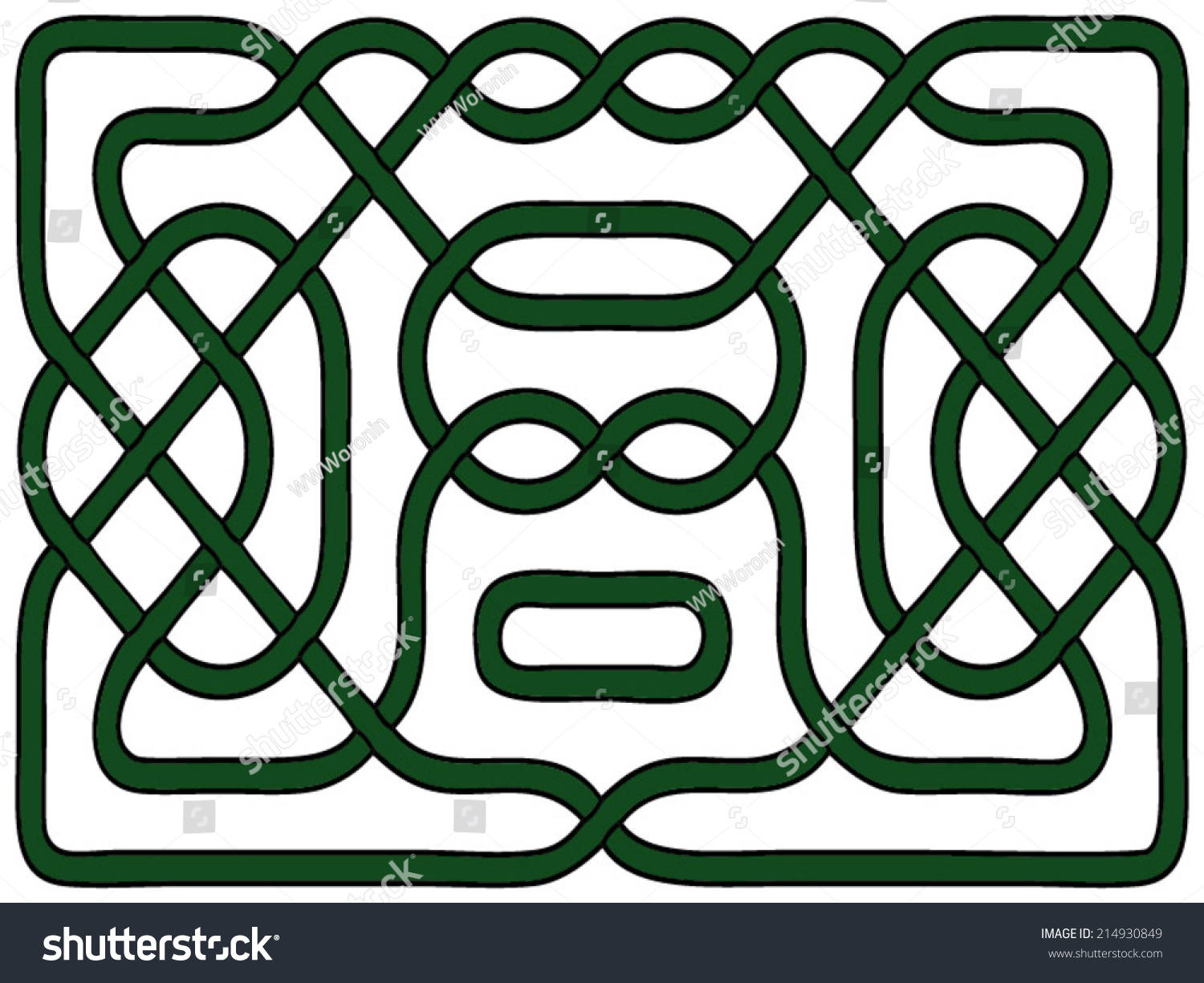 Celtic Green Knot Stock Vector (Royalty Free) 214930849 | Shutterstock