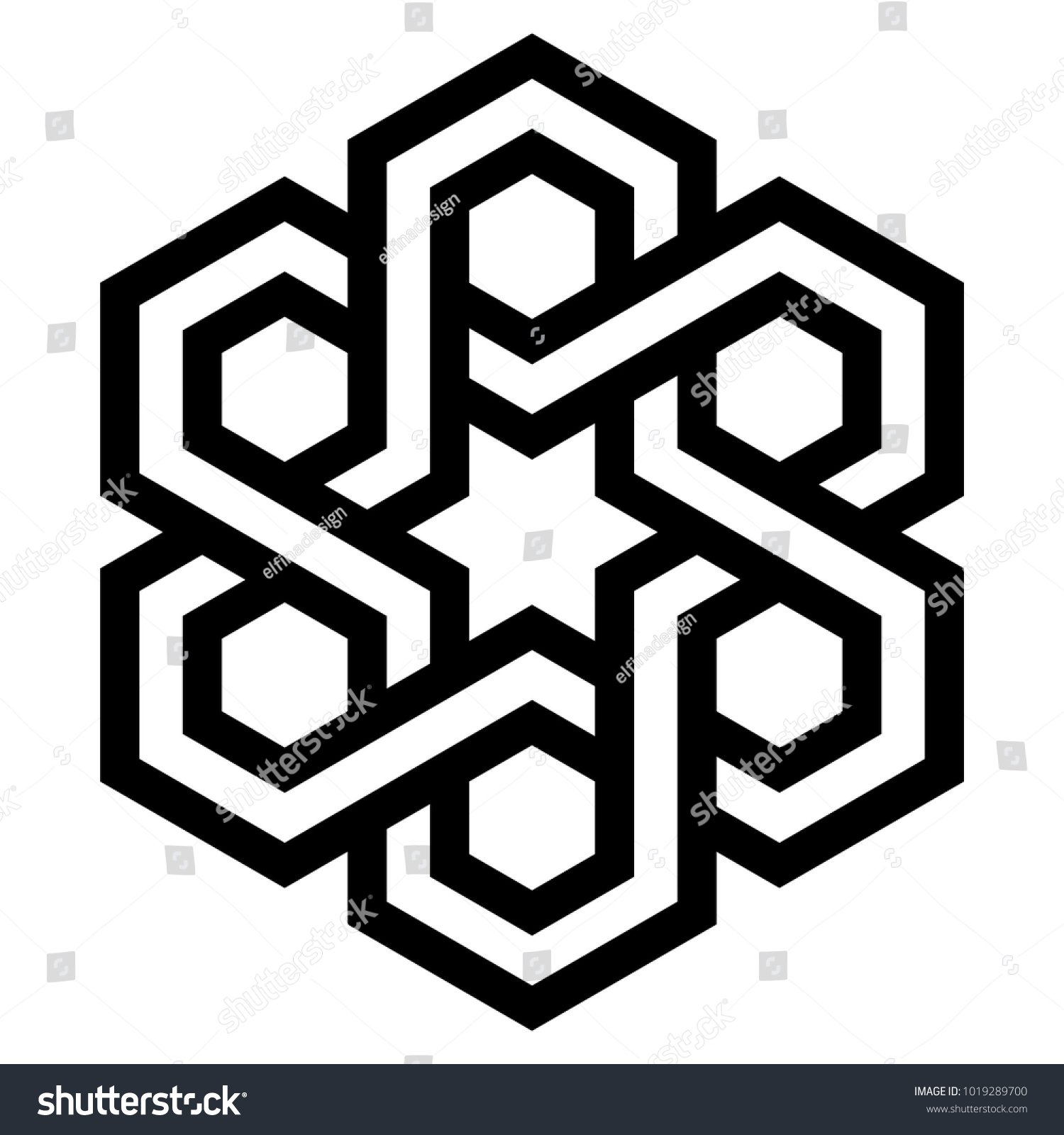 Celtic Hexagon Knot Logo Design Vector Stock Vector (Royalty Free) 1019289700