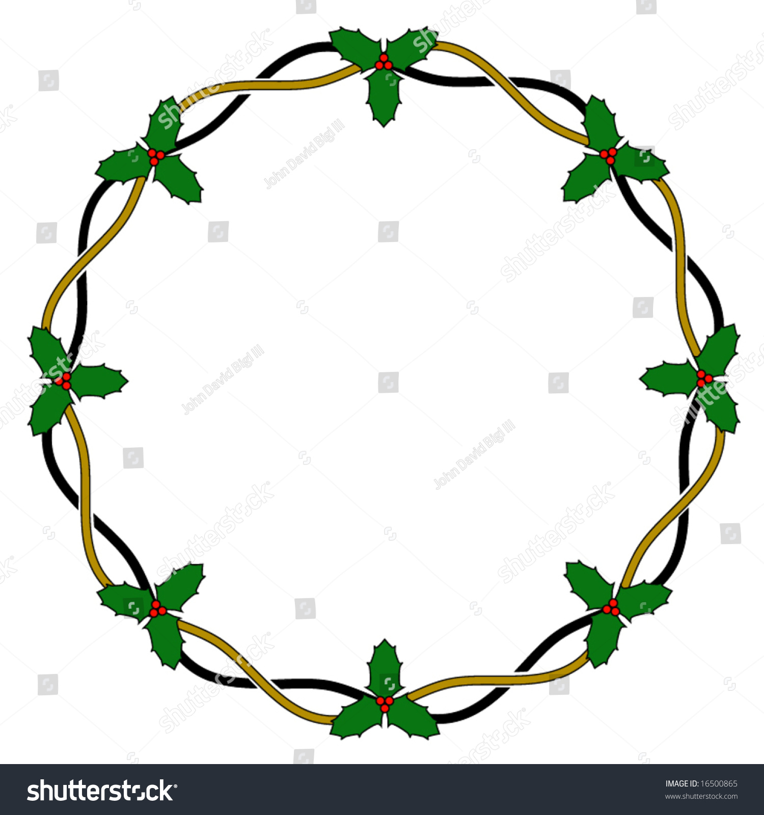 Celtic Holly Border Wreath Vector: vector de stock (libre de regalías ...