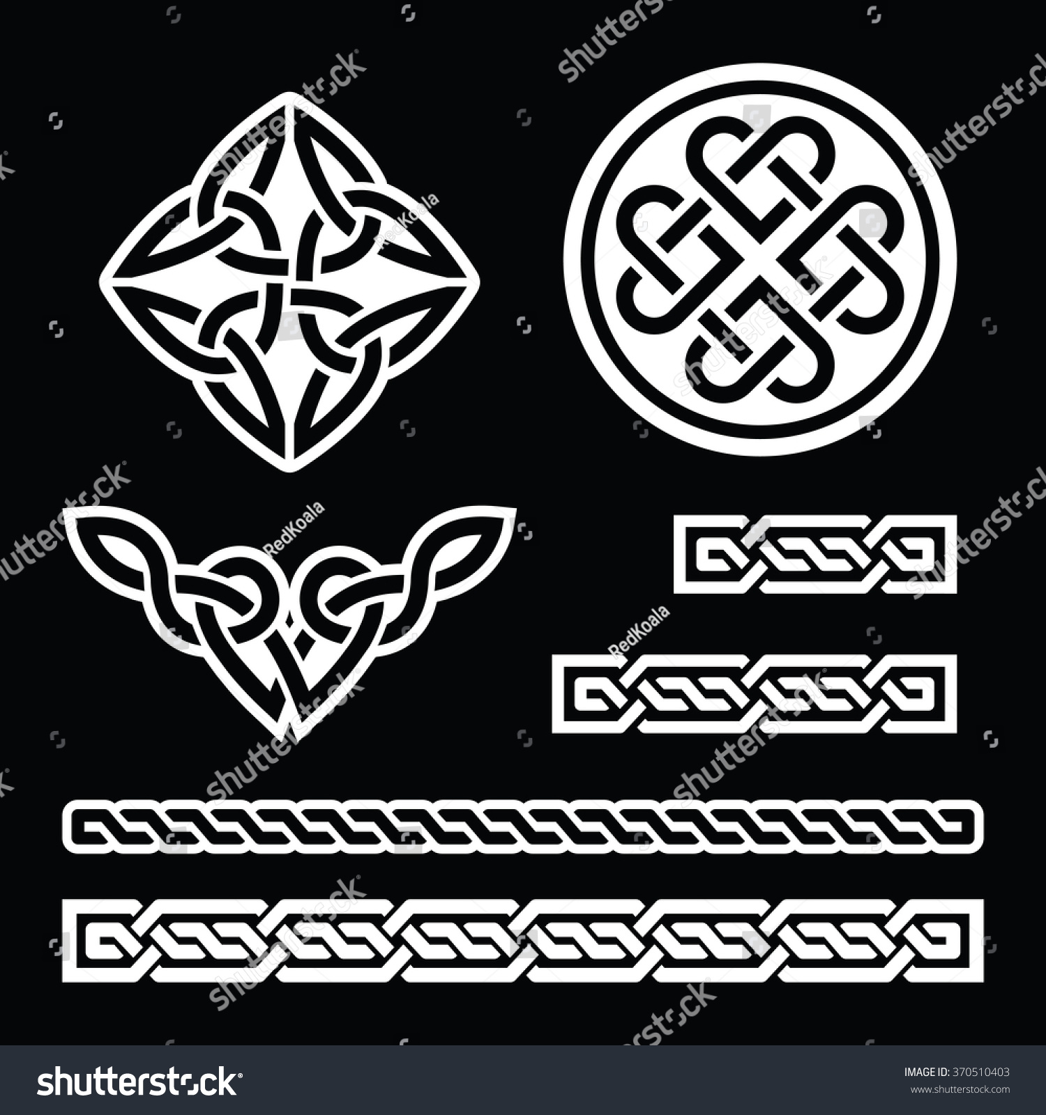 Celtic Irish Patterns Braids Vector St: เวกเตอร์สต็อก (ปลอดค่าลิขสิทธิ์ ...