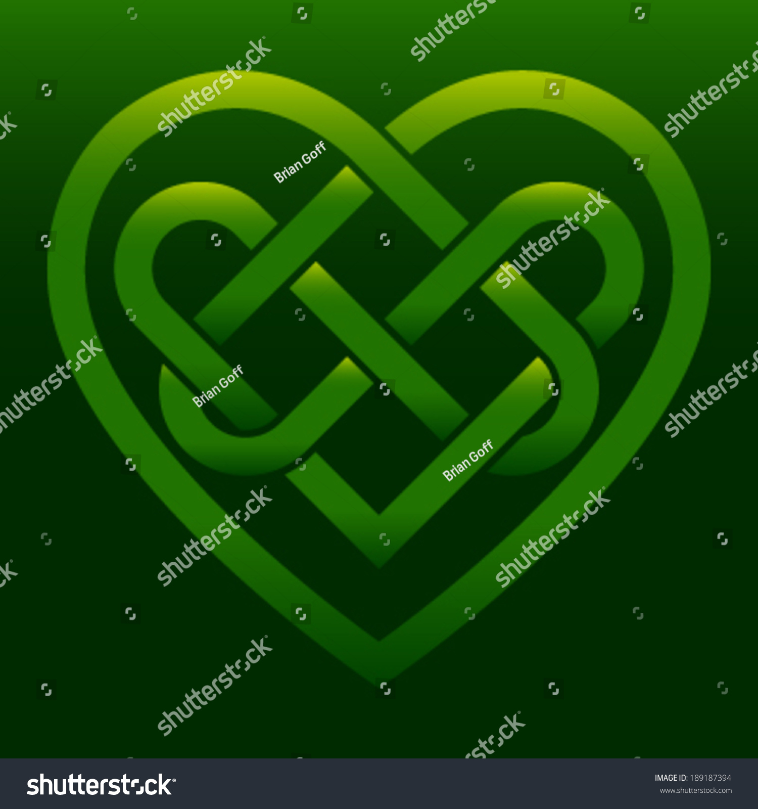 Celtic Knot Heart Vector Illustration Stock Vector (Royalty Free) 189187394
