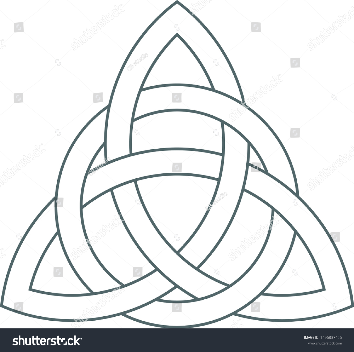 Celtic Knot Icon Vector Illustration Stock Vector (Royalty Free) 1496837456