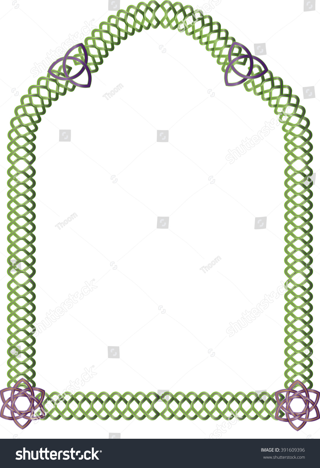 Celtic Knot Interlace Braided Style Frame: vector de stock (libre de ...