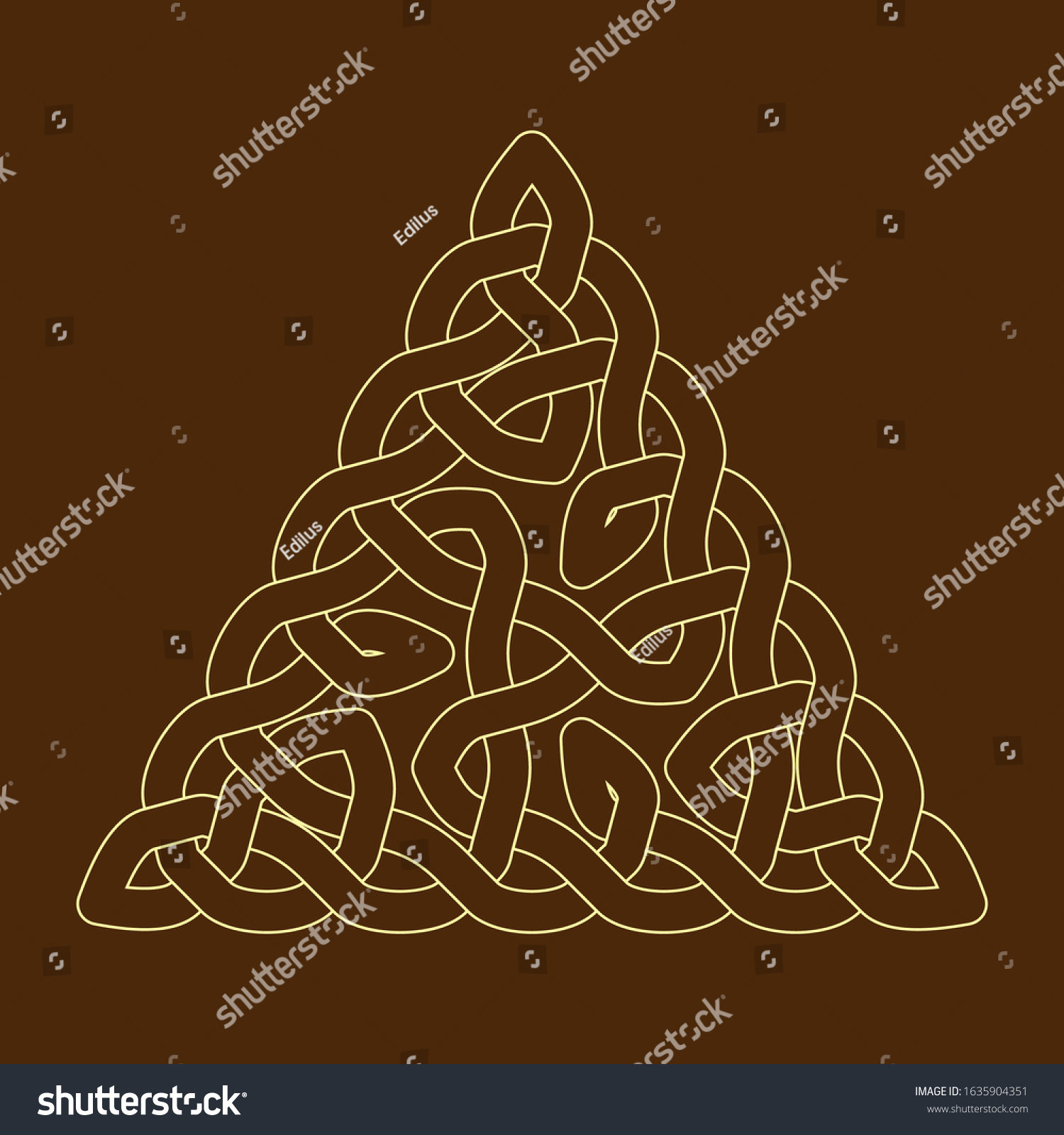 Celtic Knot Triangular Abstract Ornament Vector Stock Vector (Royalty ...