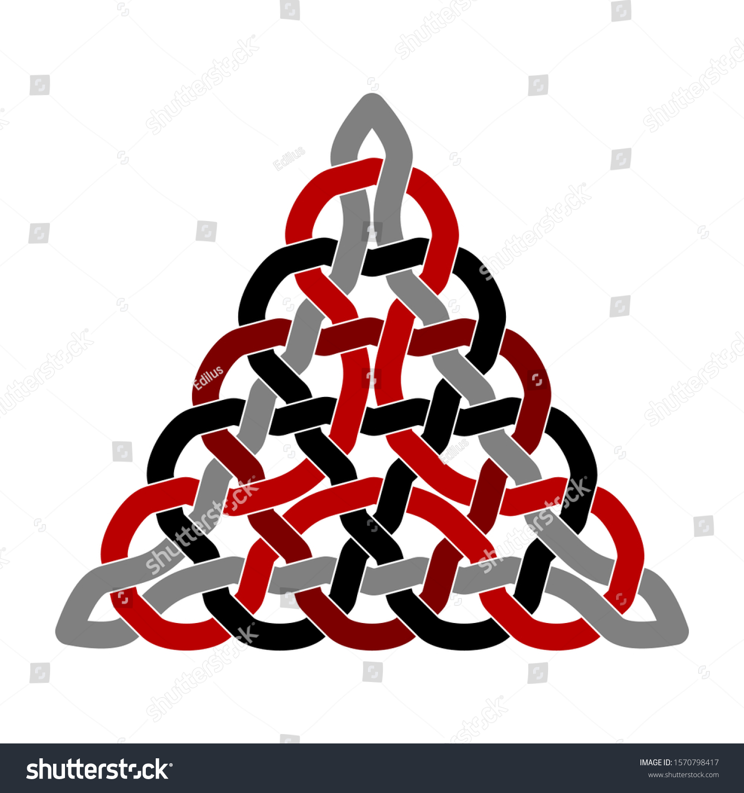 Celtic Knot Triangular Ornament Vector Illustration Stock Vector ...