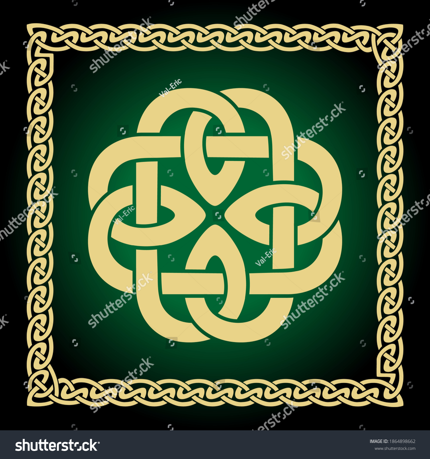 Celtic Knots Frames Vector Illustration Simple Stock Vector (Royalty ...