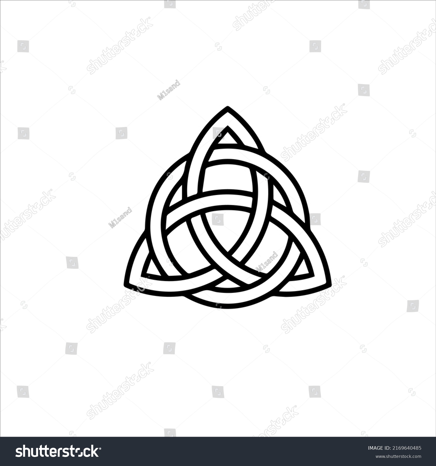 Celtic Pattern Triangle Knot Tattoo Black Stock Vector (Royalty Free ...