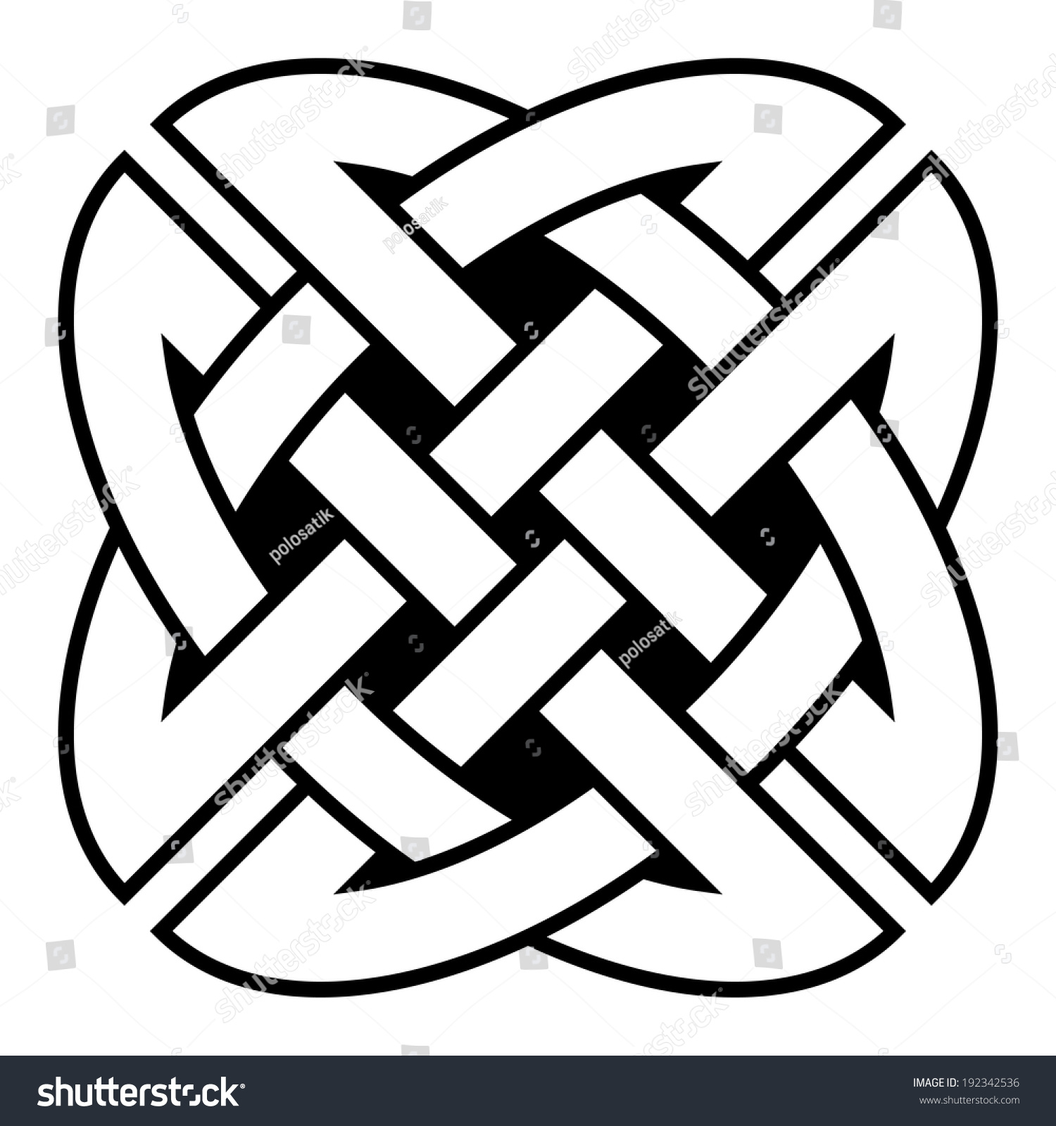 Celtic Quaternary Knot Vector Illustration Stock Vector (Royalty Free ...
