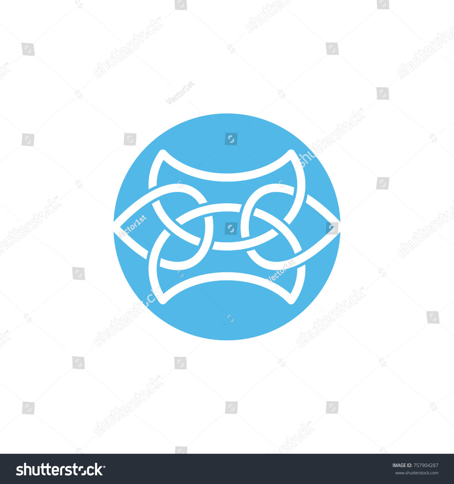 Celtic Theme Round Circle Shape Logo Stock Vector (Royalty Free ...
