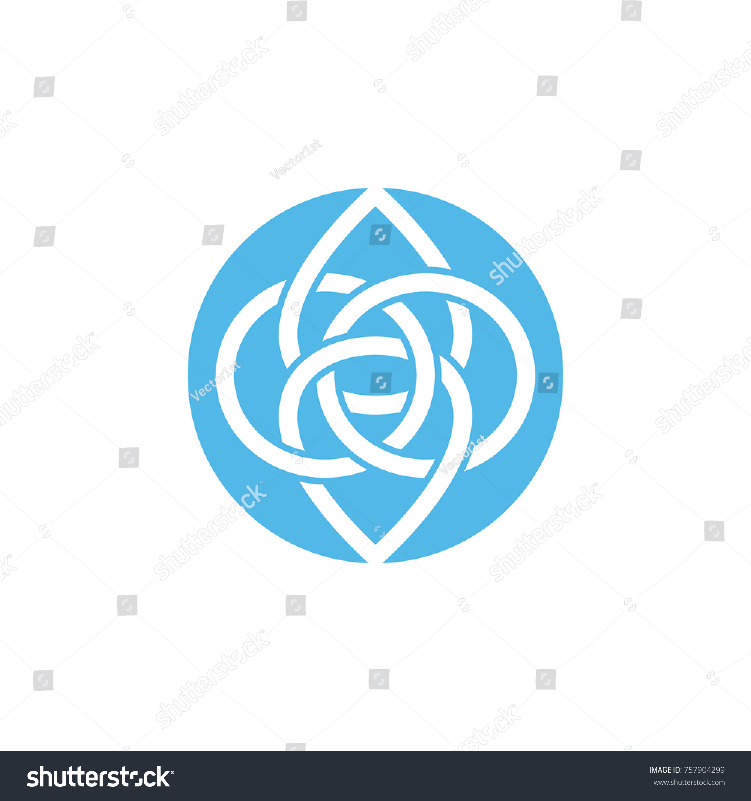 Celtic Theme Round Circle Shape Logo: vector de stock (libre de ...