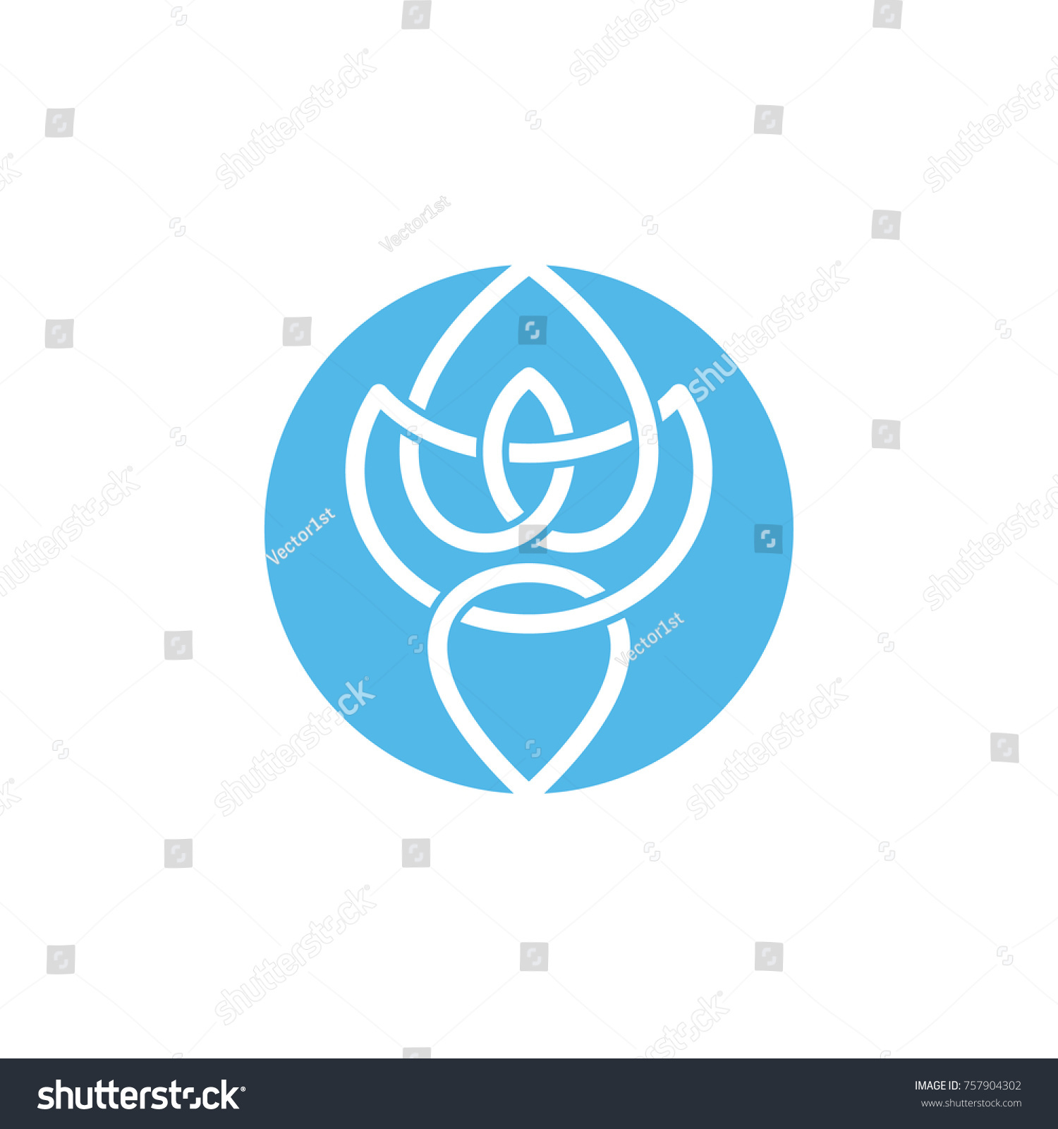 Celtic Theme Round Circle Shape Logo Stock Vector (Royalty Free) 757904302
