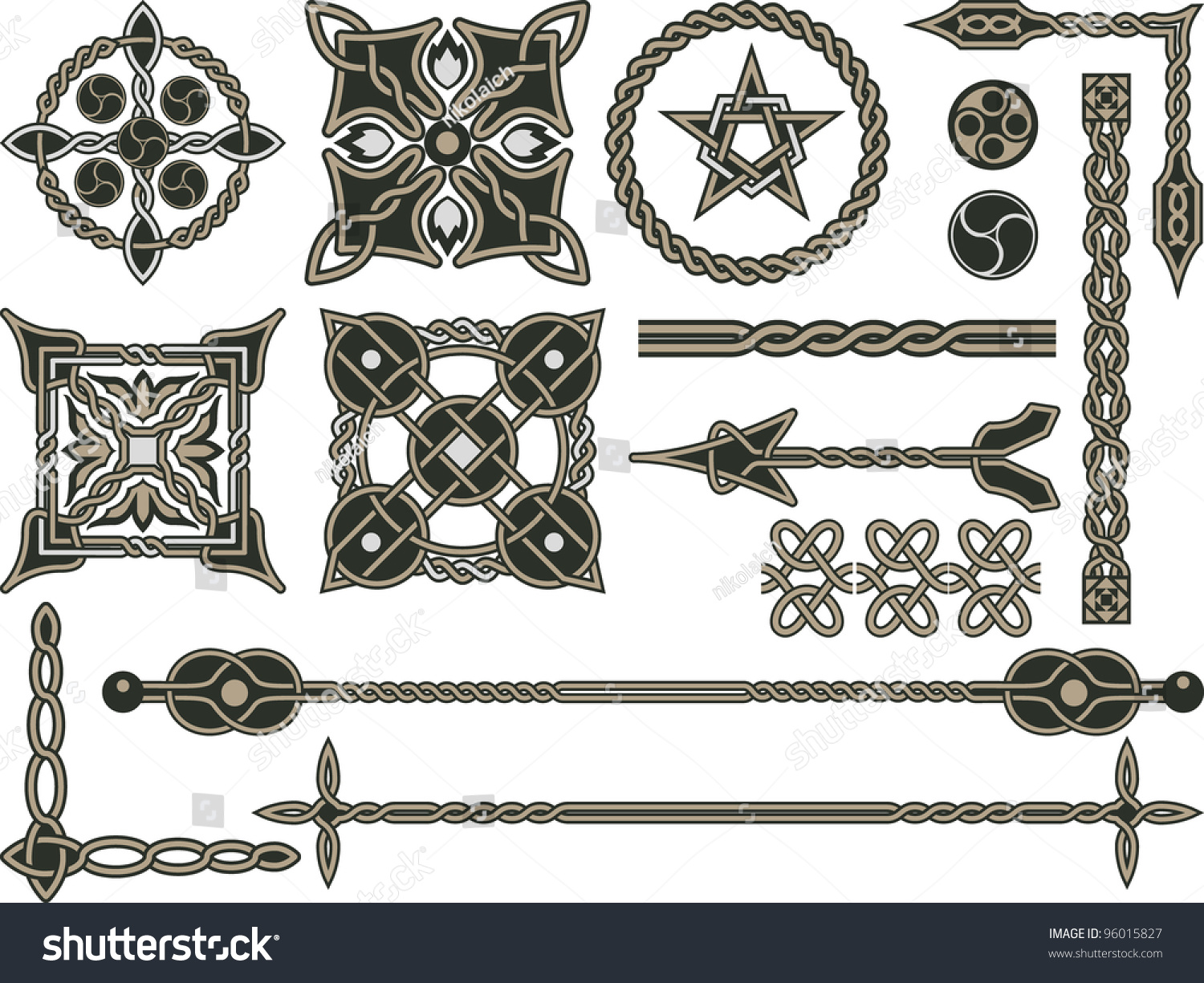 Celtic Traditional Elements Design Vector Stock Vector (Royalty Free ...