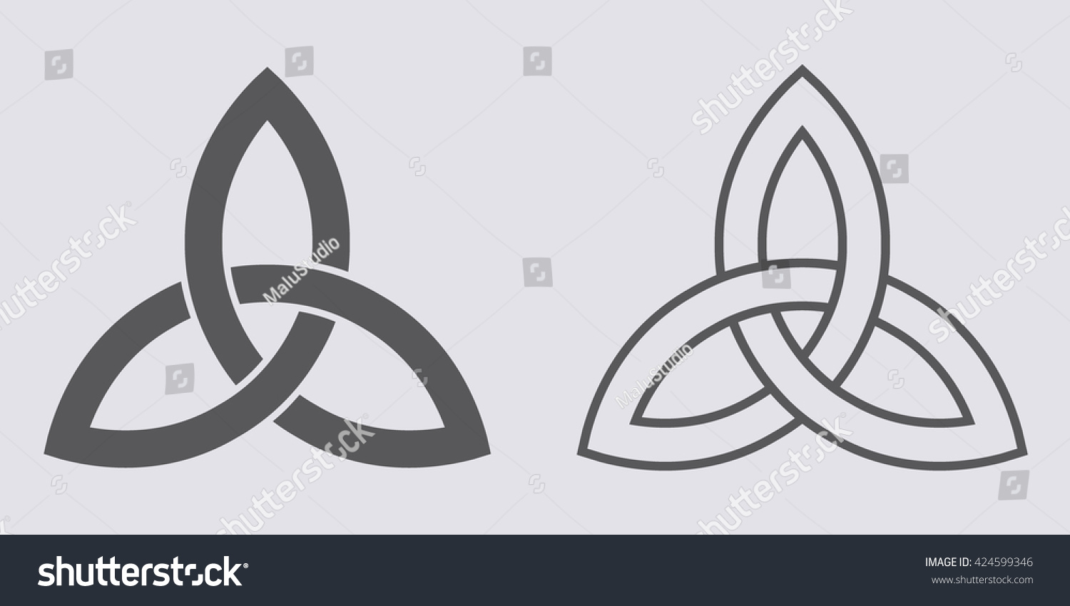 Celtic Trinity Knot Vector Illustration Stock Vector (Royalty Free ...