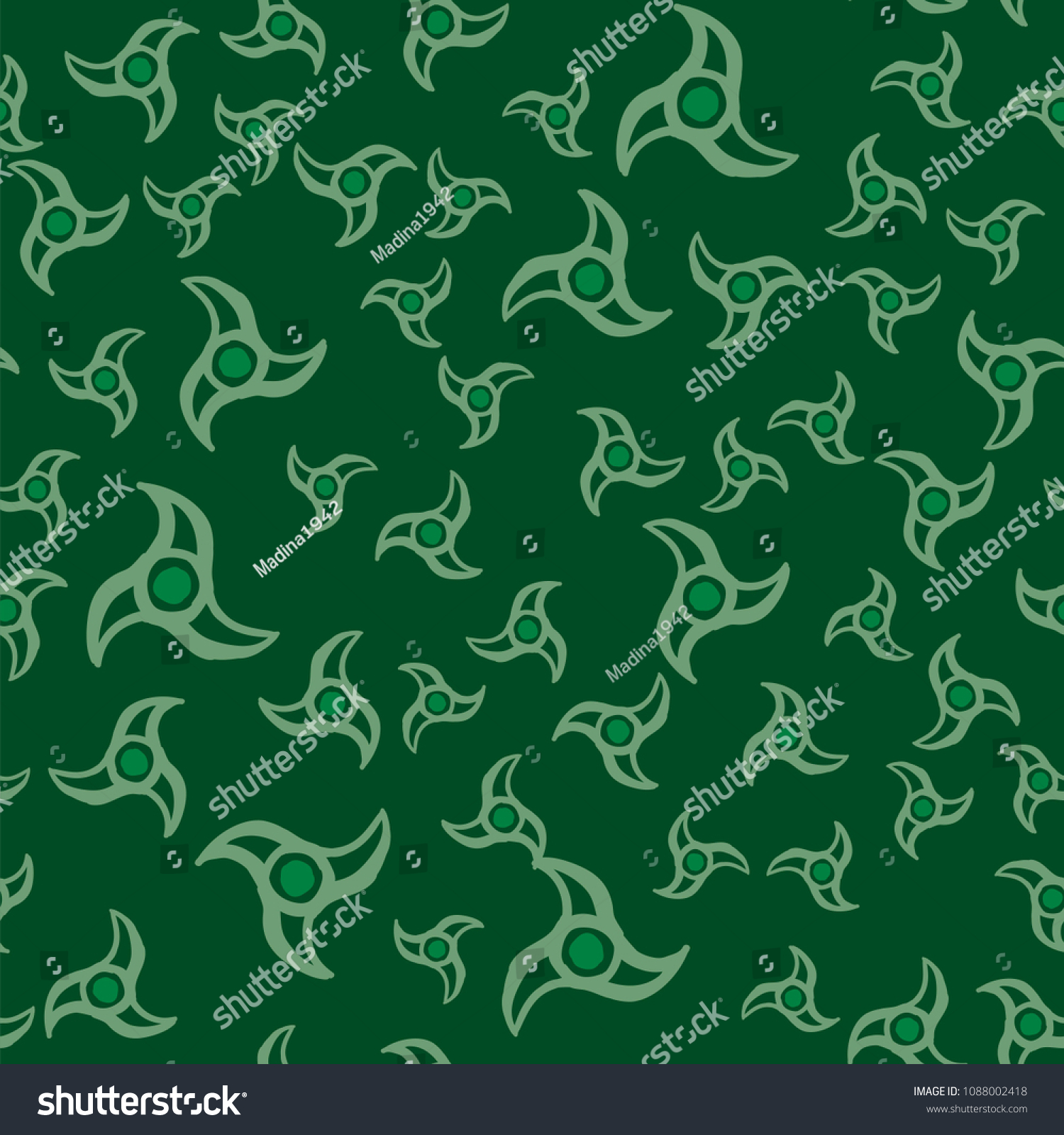 Celtic Triskelion Symbol Seamless Pattern Stock Vector (Royalty Free ...