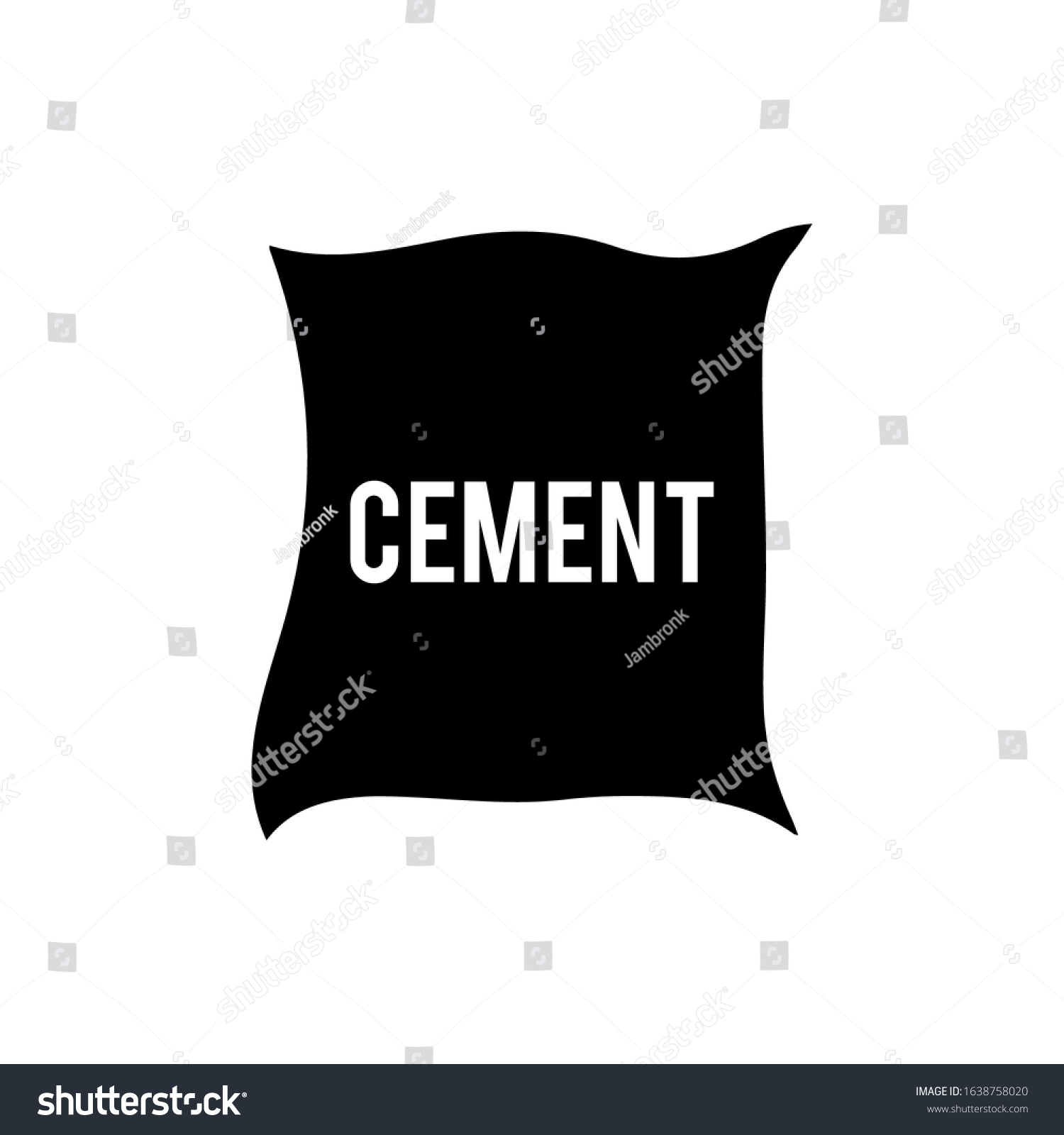 Cement Bag Icon Vector Trendy Stock Vector (Royalty Free) 1638758020