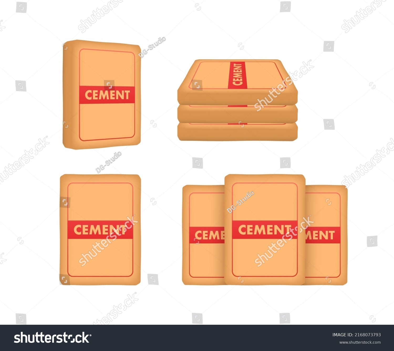 Cement Flat Style On Dust Background Stock Vector (Royalty Free ...