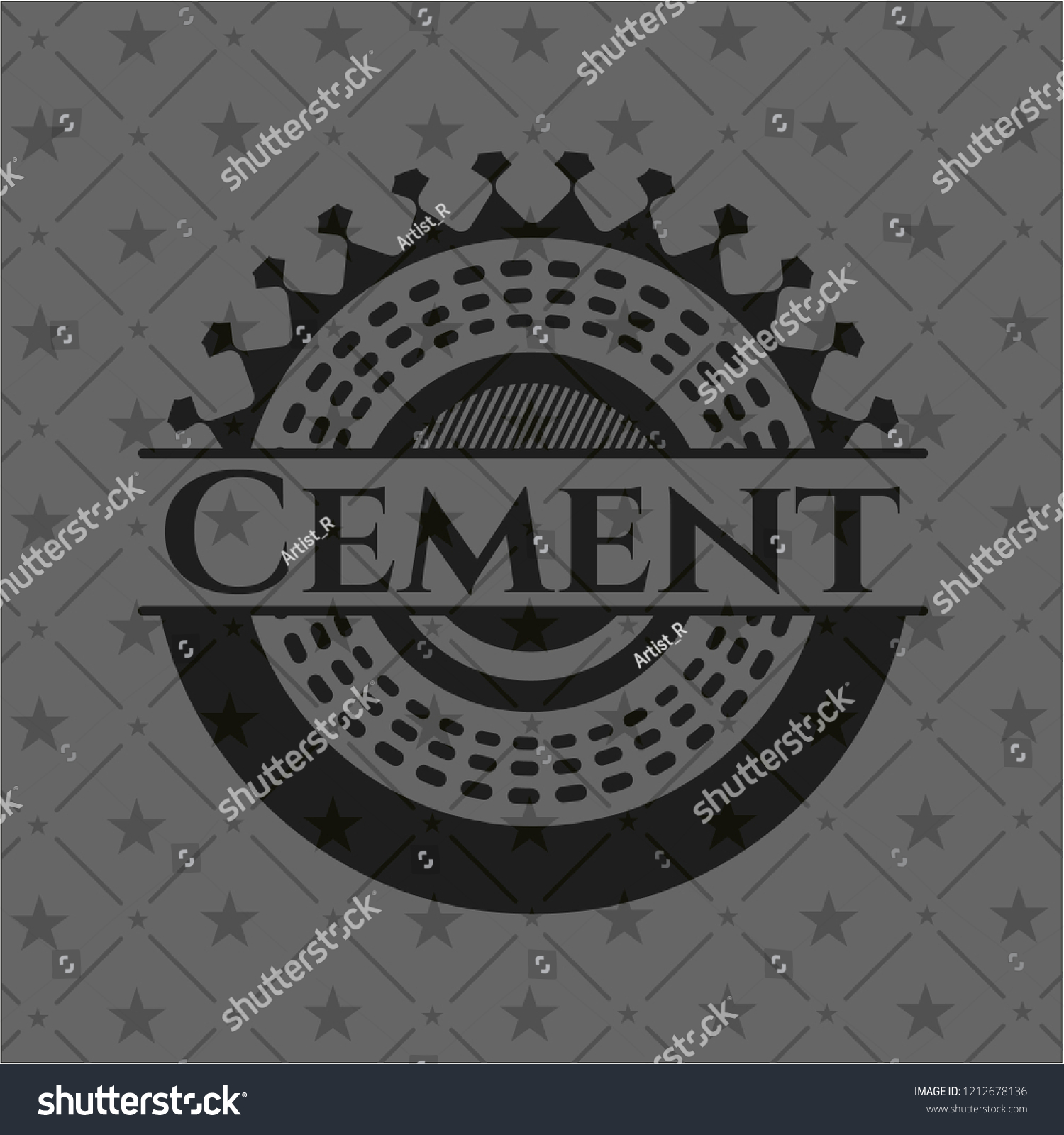 Cement Realistic Dark Emblem Stock Vector (Royalty Free) 1212678136 ...