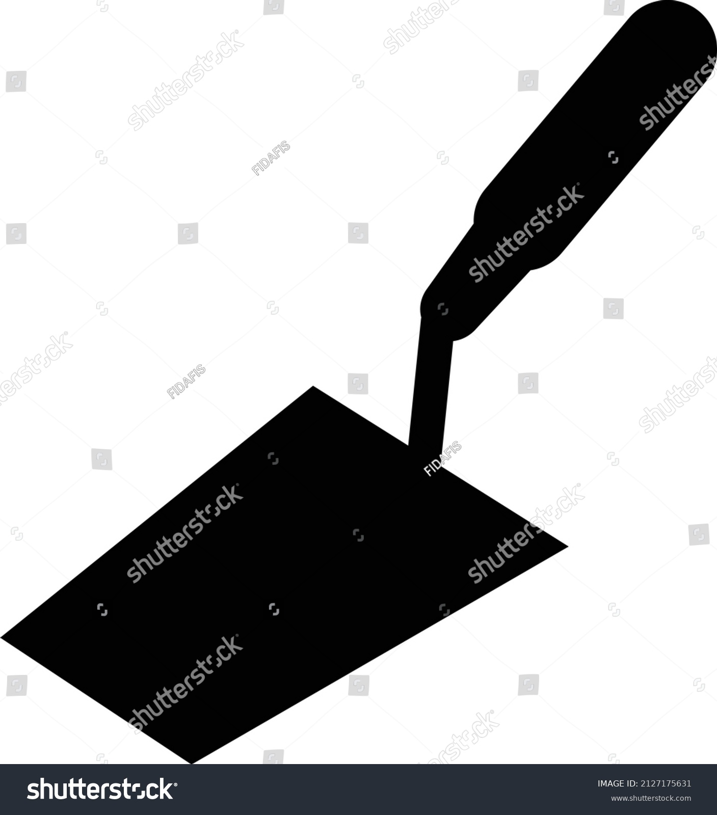 Cement Spoon Black Shape Silhouette Design Stock Vector (Royalty Free ...