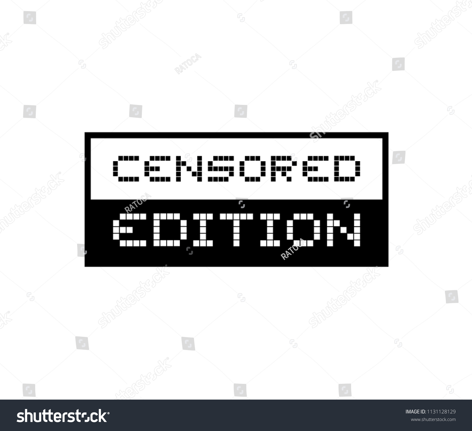 Censored Edition Message Stock Vector (Royalty Free) 1131128129