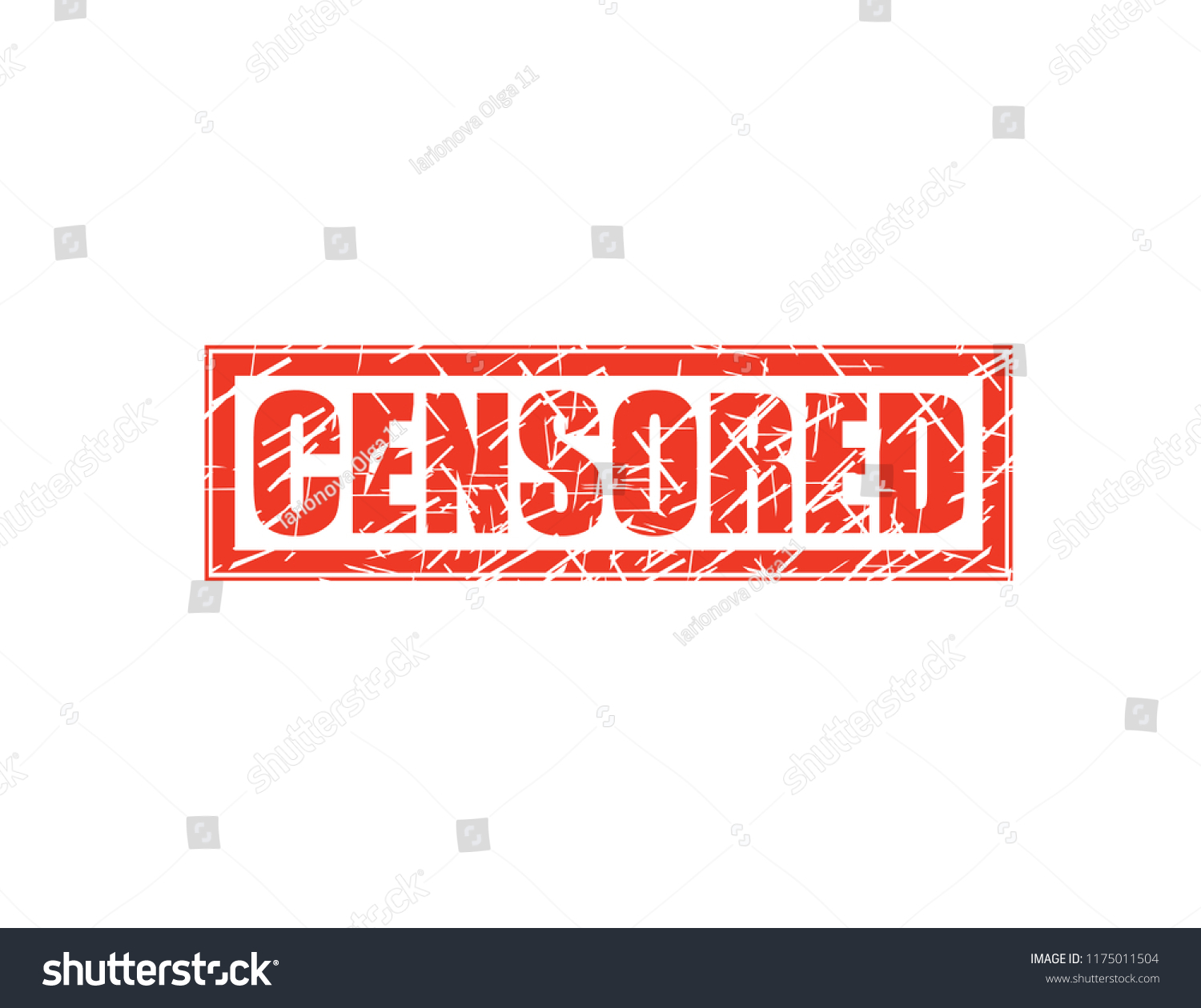 Censored Red Stamp Stock Vector (Royalty Free) 1175011504 | Shutterstock