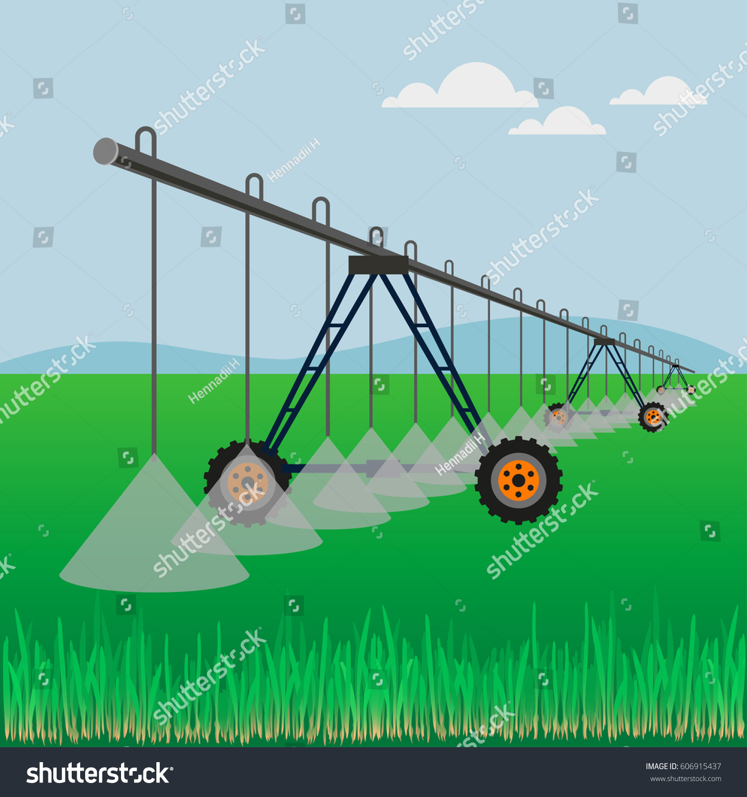 Center Pivot Irrigation Vector Illustration: Vector có sẵn (miễn phí ...