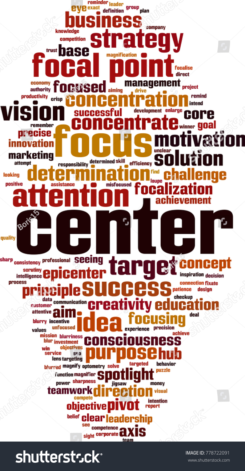 Center Word Cloud Concept Vector Illustration: vector de stock (libre ...